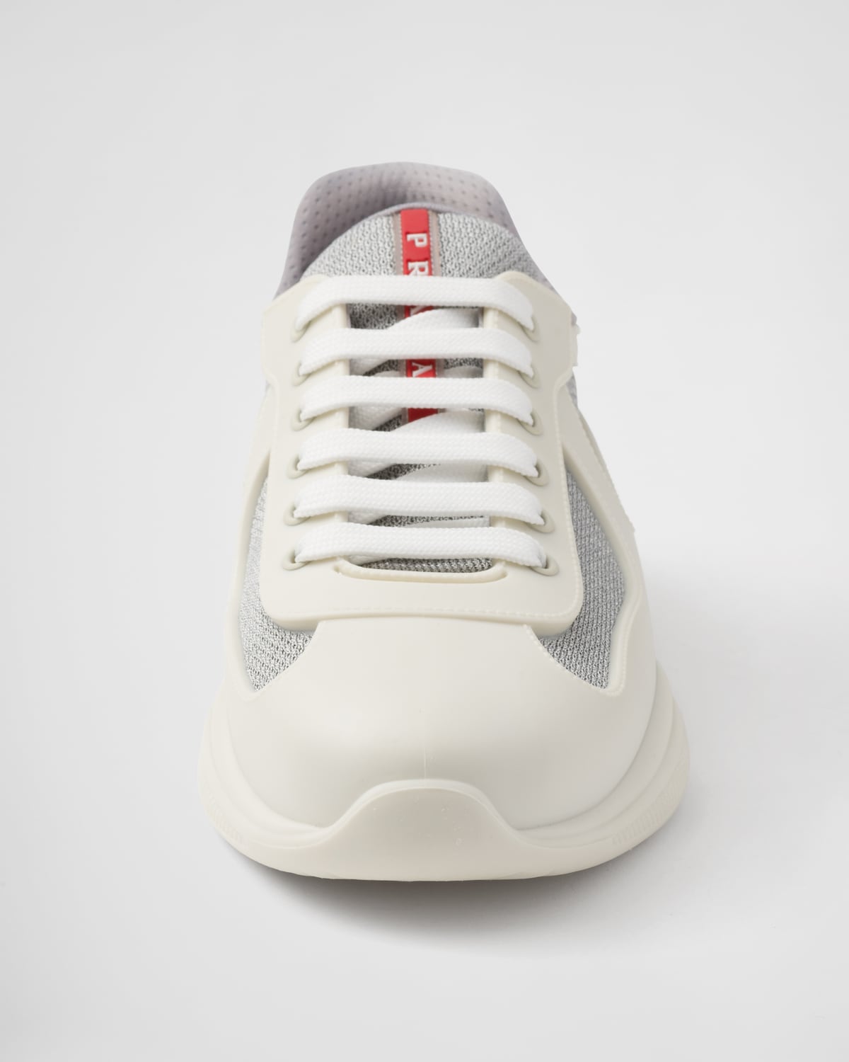 Cream Prada America's Cup Soft Rubber And Bike Fabric Sneakers | PRADA