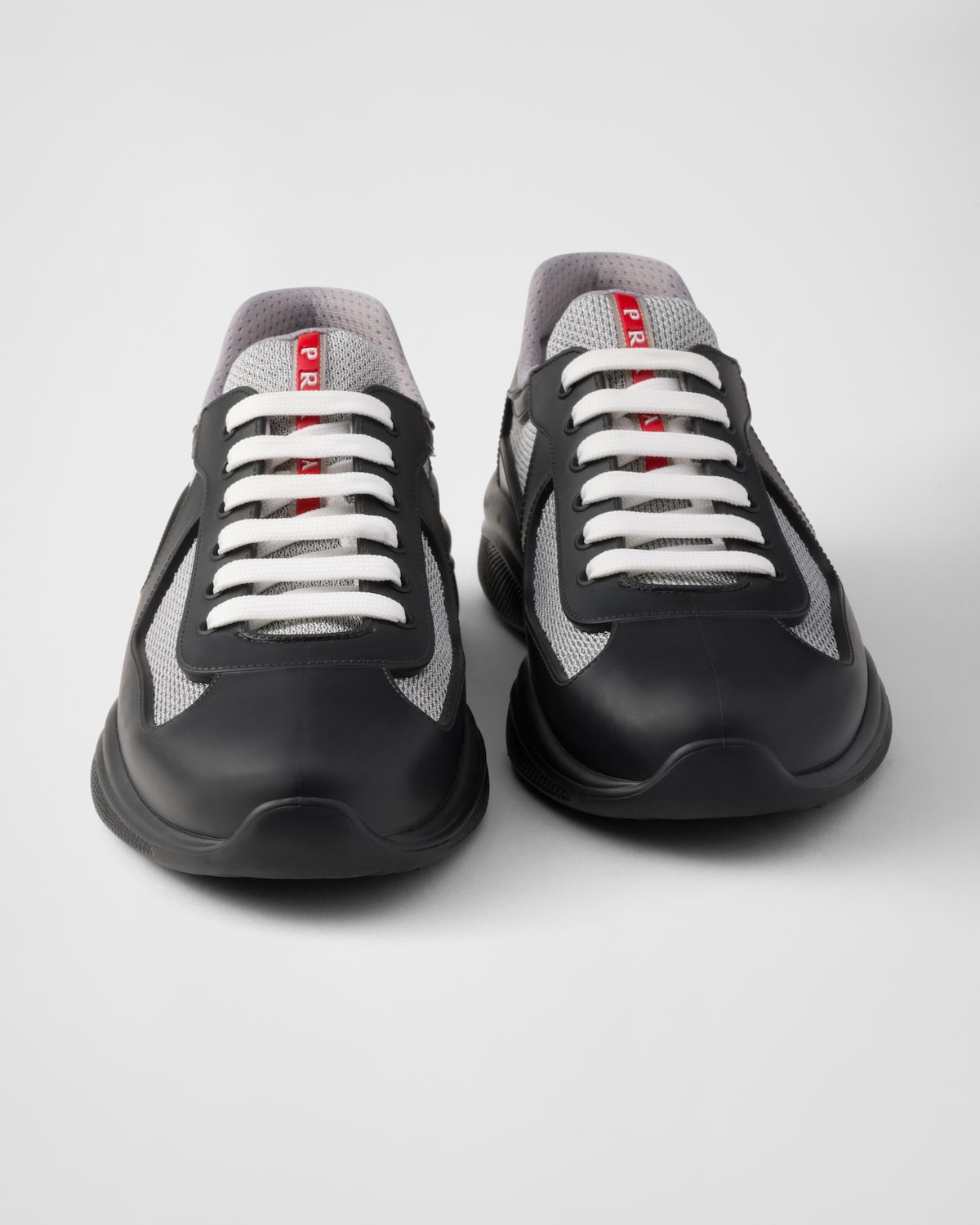 Black Prada America's Cup Soft Rubber And Bike Fabric Sneakers | PRADA