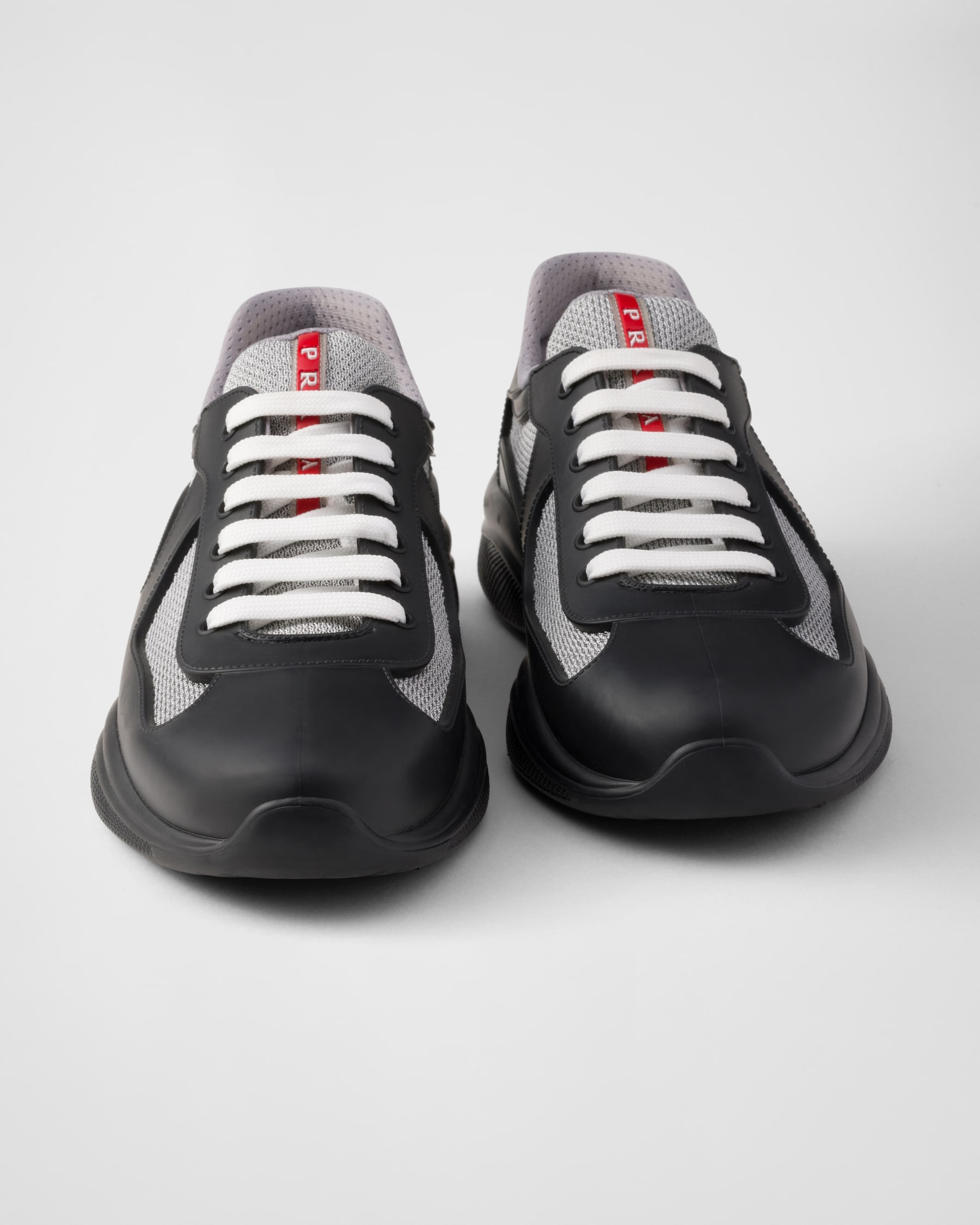Black Prada America's Cup Soft Rubber And Bike Fabric Sneakers | PRADA