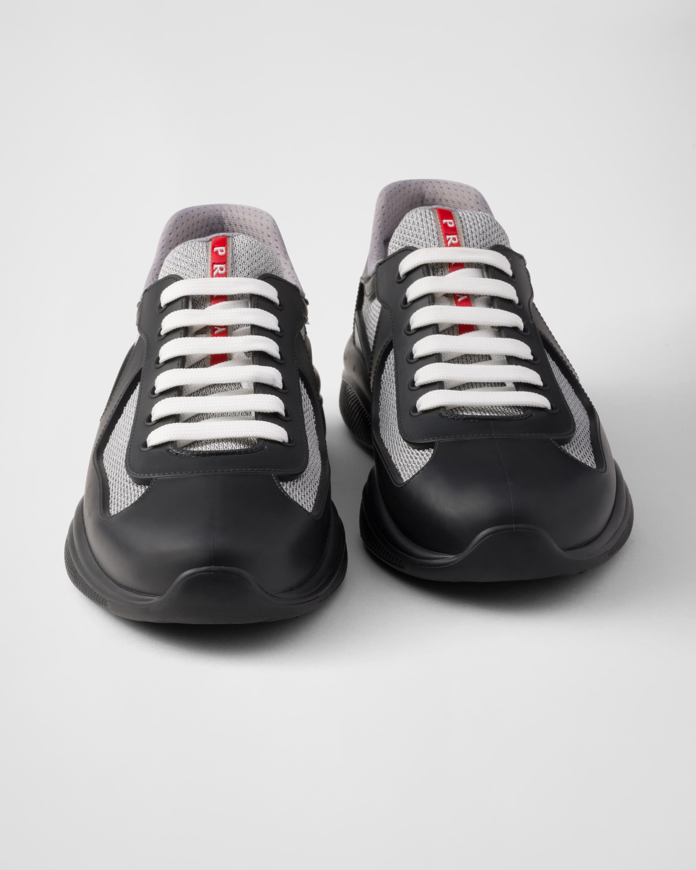 Black Prada America's Cup Soft Rubber And Bike Fabric Sneakers | PRADA