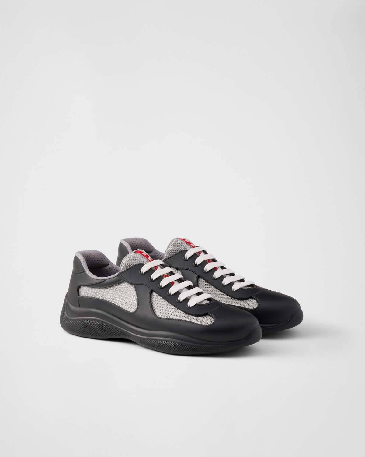 Black Prada America's Cup Soft Rubber And Bike Fabric Sneakers | PRADA