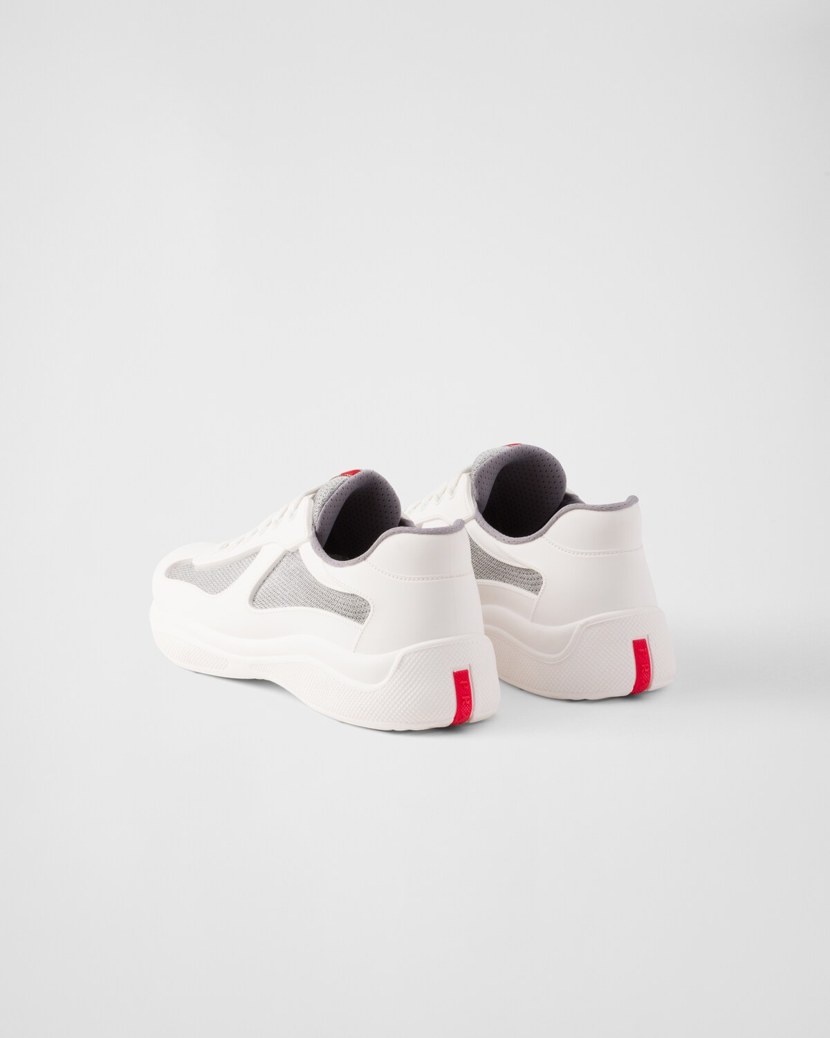 White Prada America's Cup Soft Rubber And Bike Fabric Sneakers | PRADA