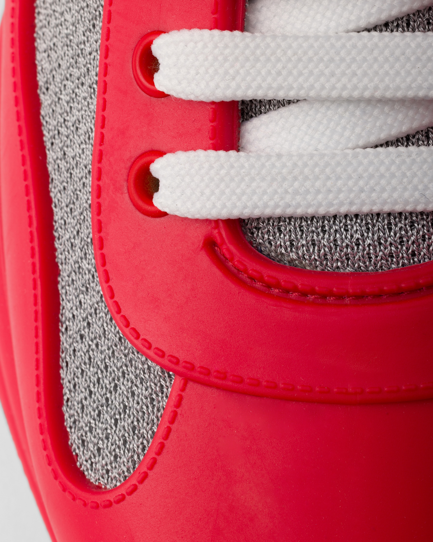 Red Prada America's Cup Soft Rubber And Bike Fabric Sneakers | PRADA