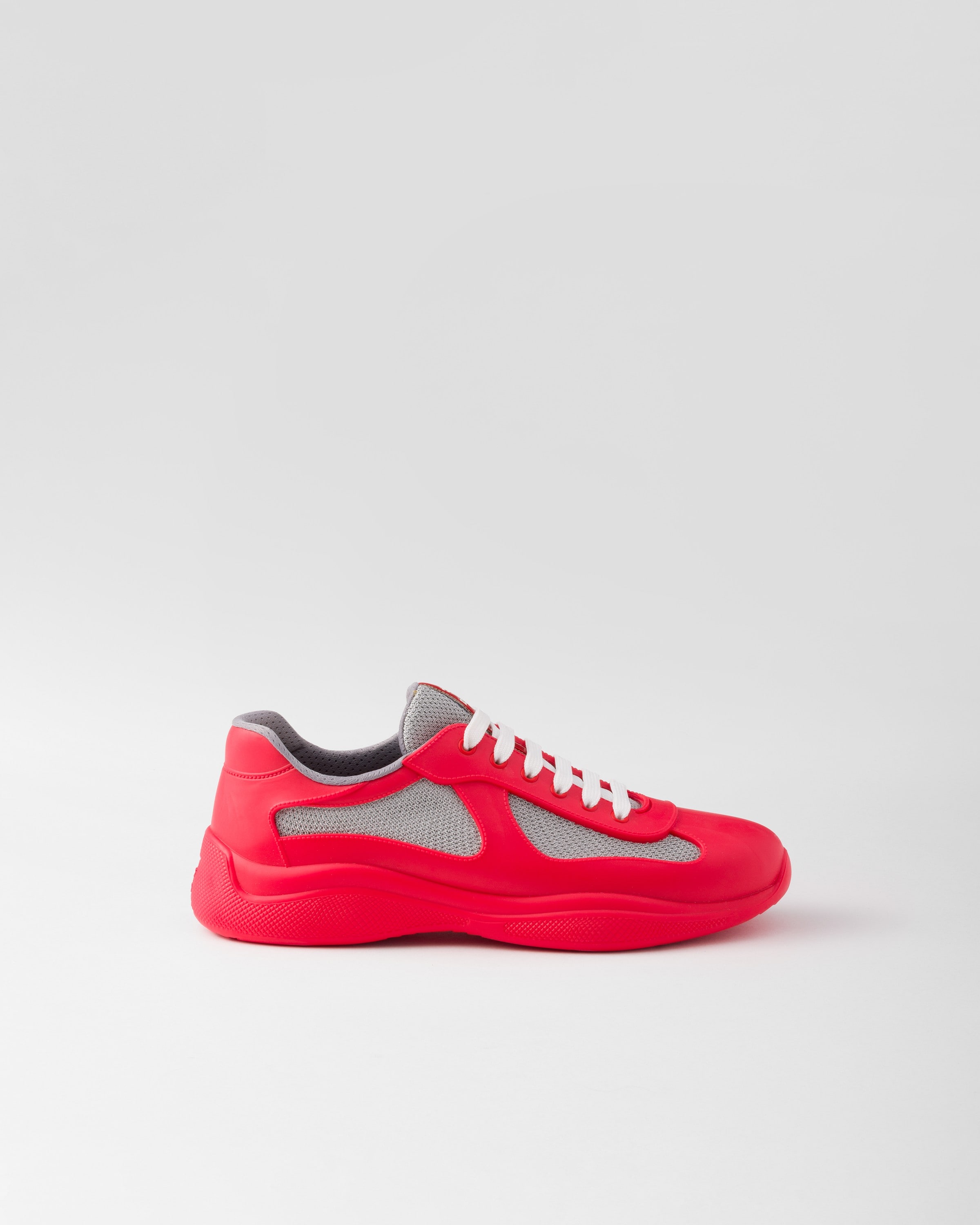 Red Prada America's Cup Soft rubber and bike fabric sneakers | Prada Red Prada America's Cup Soft rubber and bike fabric sneakers | Prada