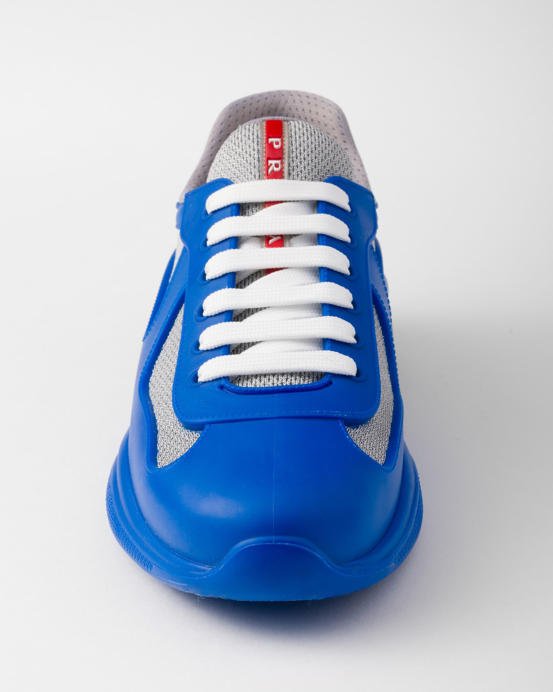 Sapphire Blue Prada America's Cup Soft Rubber And Bike Fabric Sneakers ...