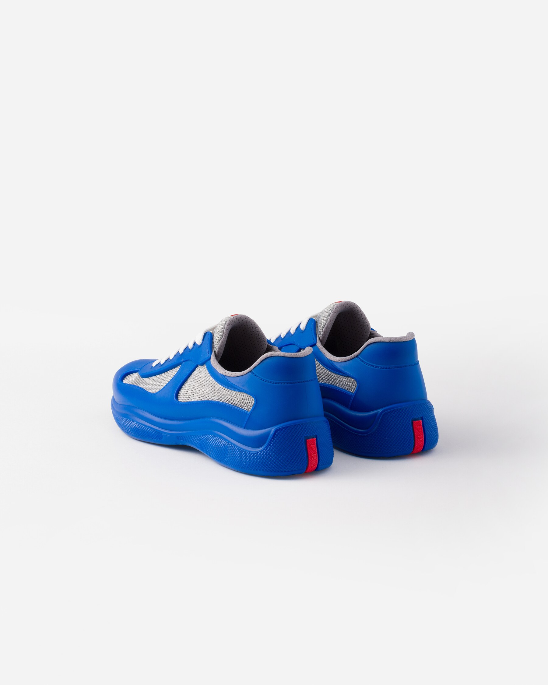 Sapphire Blue Prada America's Cup Soft Rubber And Bike Fabric Sneakers ...