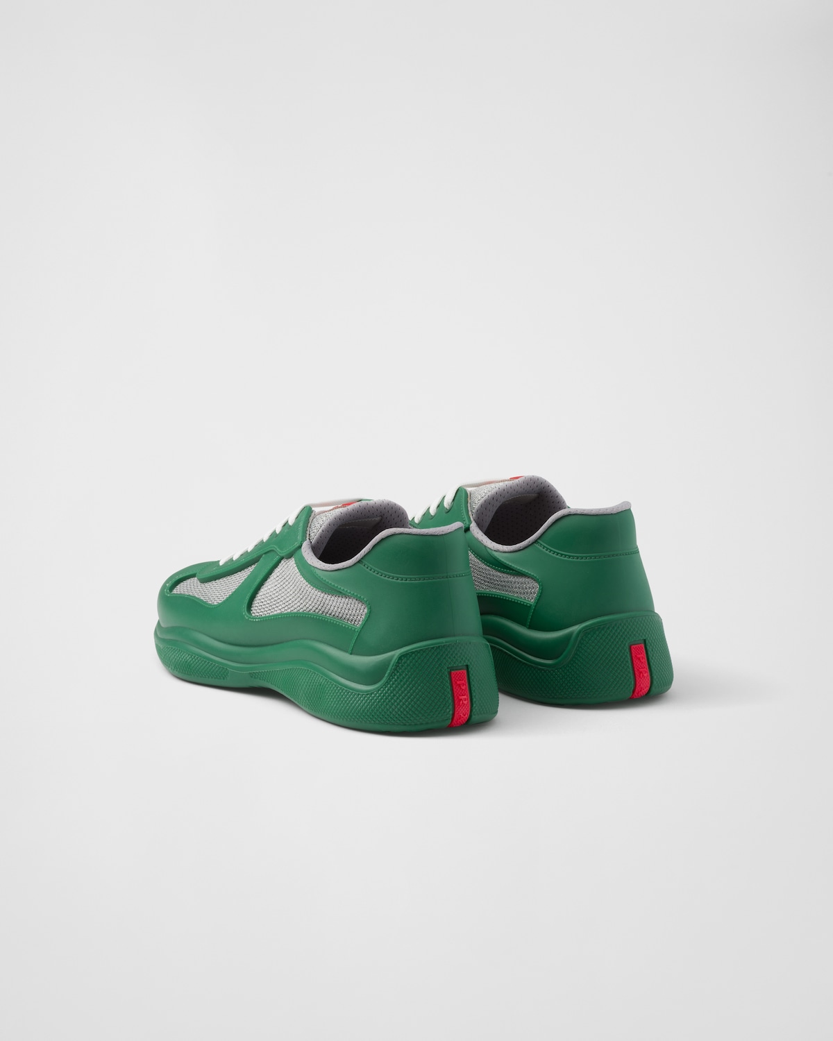 Green Prada America's Cup Soft Rubber And Bike Fabric Sneakers | PRADA