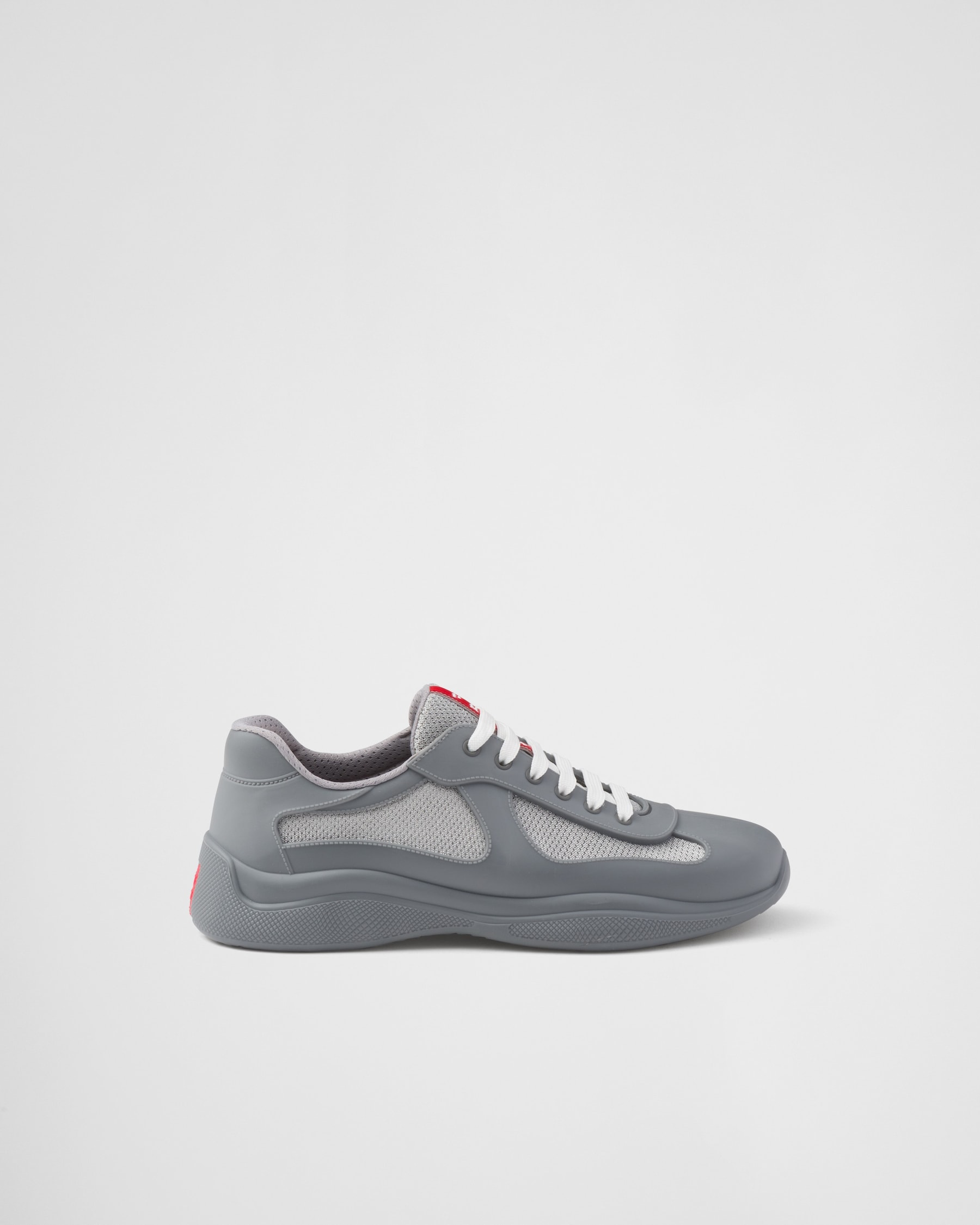Steel Gray Prada America's Cup Soft Rubber And Bike Fabric Sneakers ...