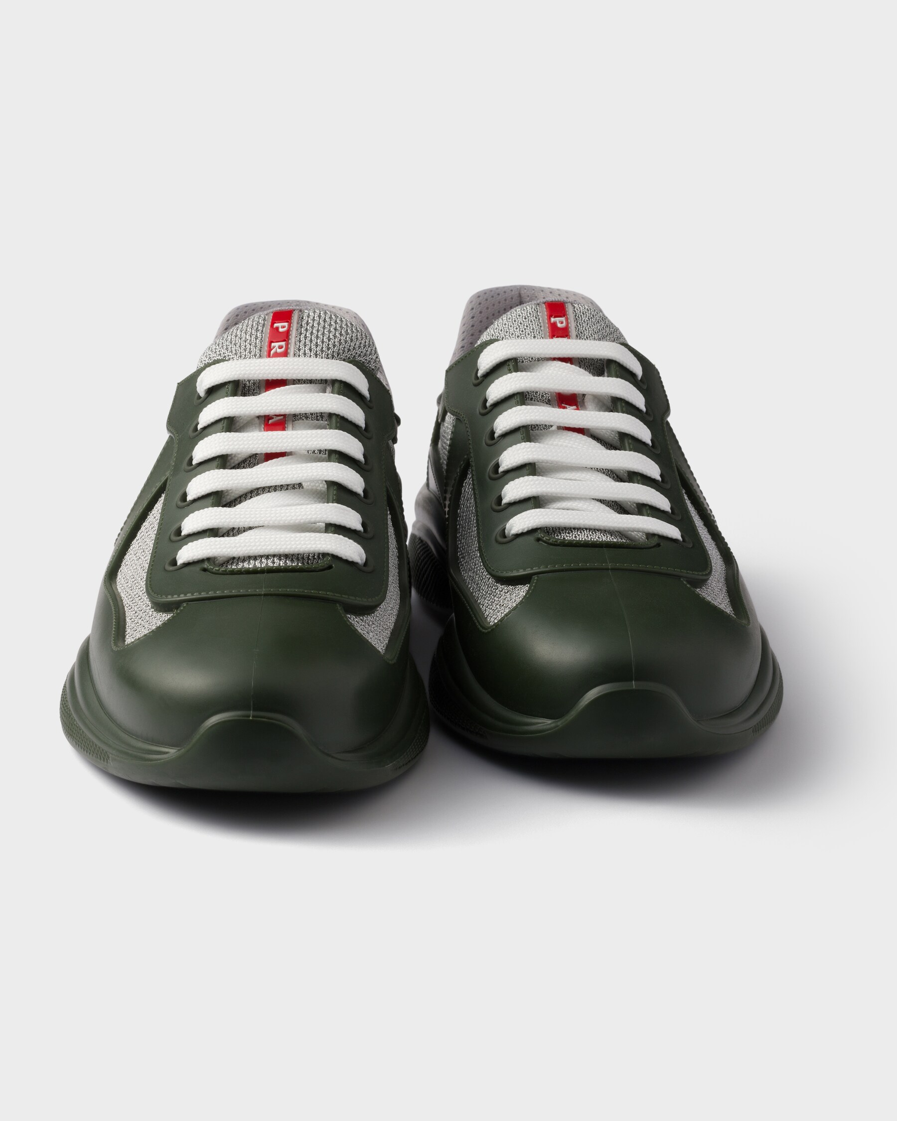 Laurel Green Prada America's Cup Soft Rubber And Bike Fabric Sneakers ...