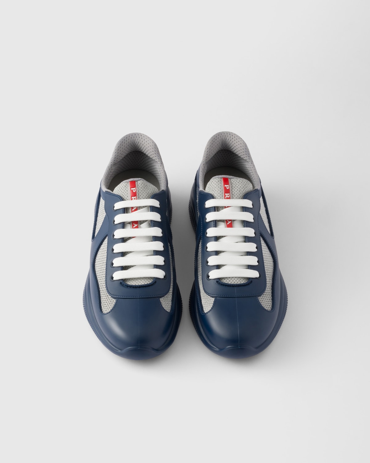 Royal Blue Prada America's Cup Soft Rubber And Bike Fabric Sneakers | PRADA