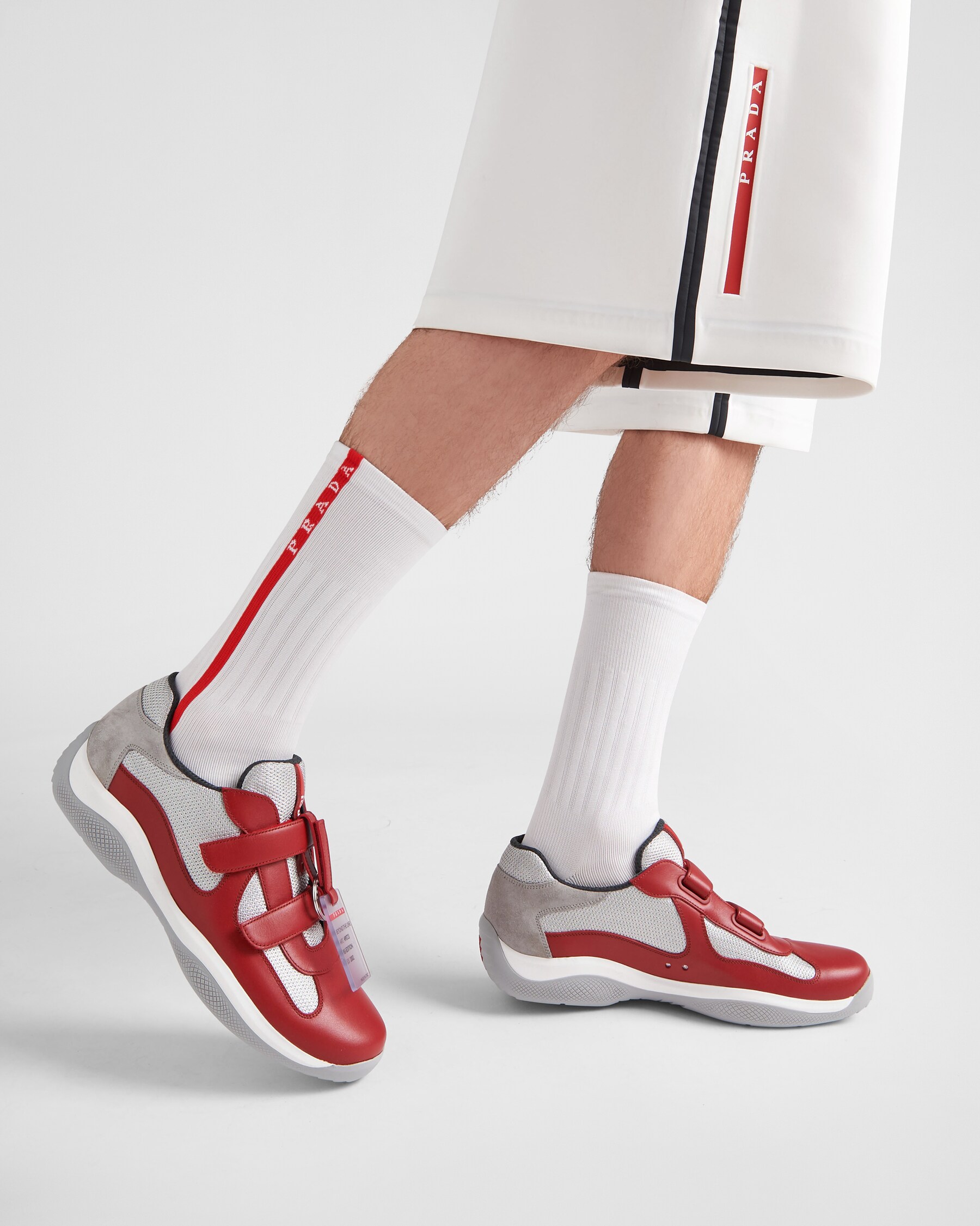 Red Prada America’s Cup Original Sneakers | PRADA