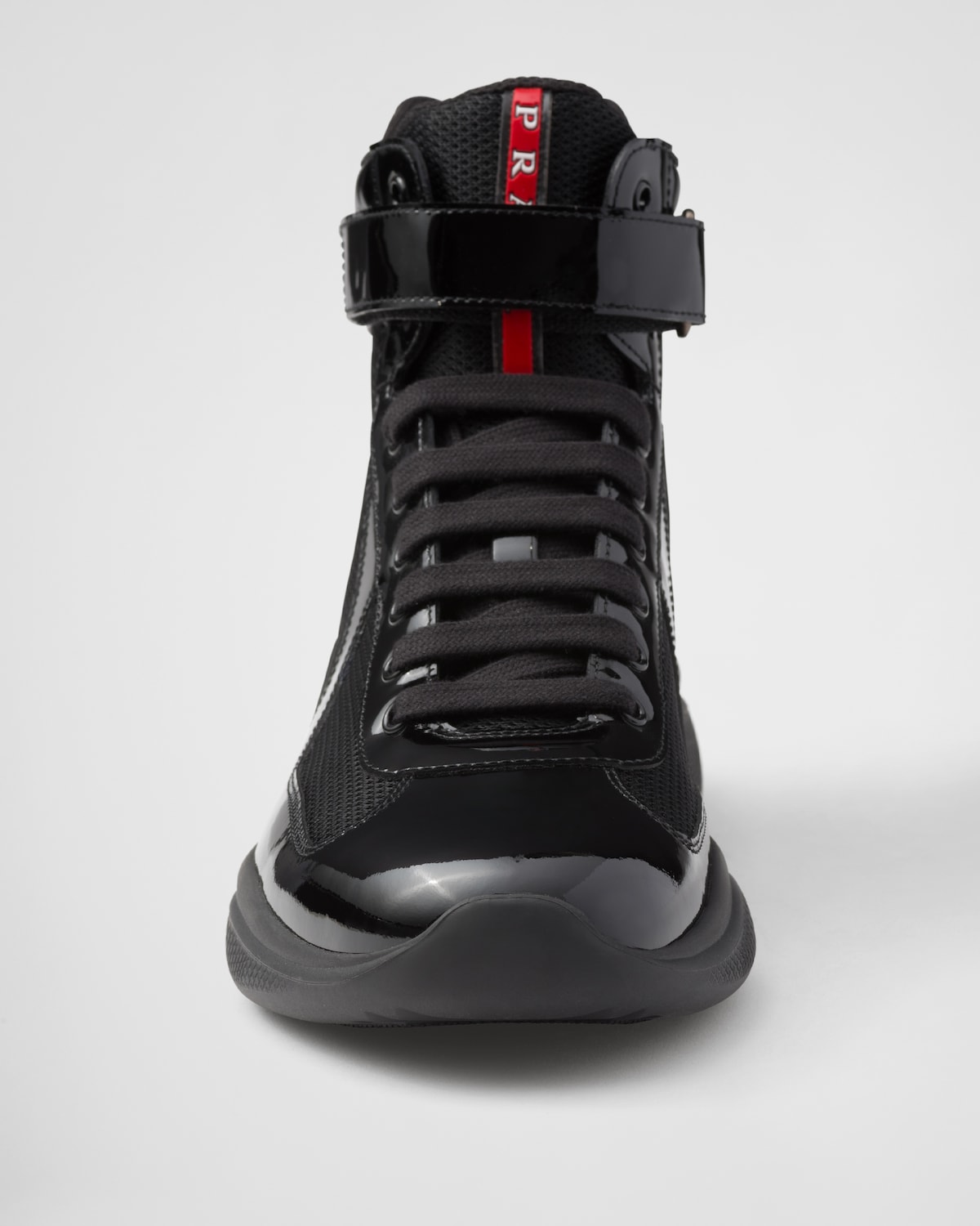 Black Prada America’s Cup High-top Sneakers | PRADA