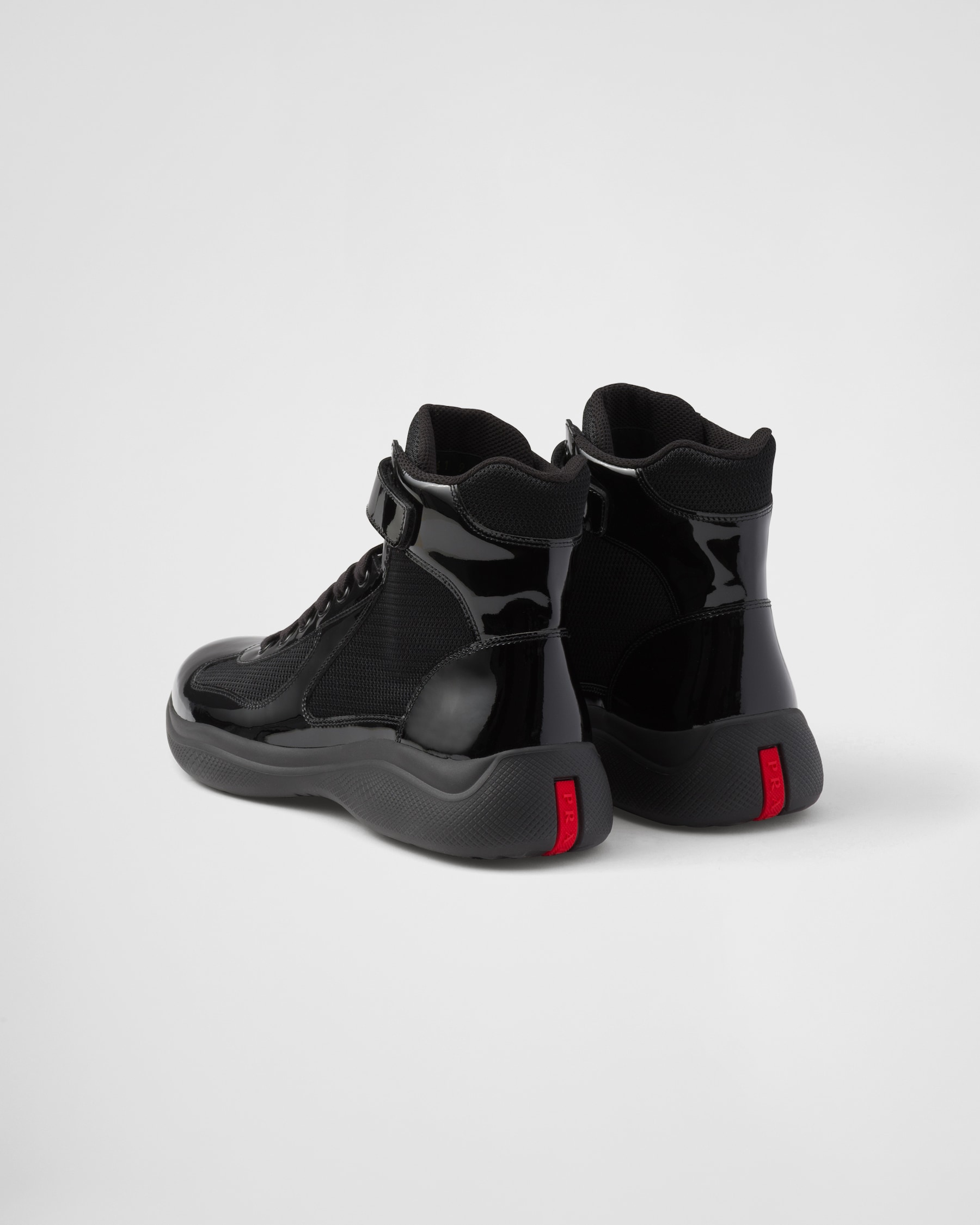 Black Prada America’s Cup High-top Sneakers | PRADA