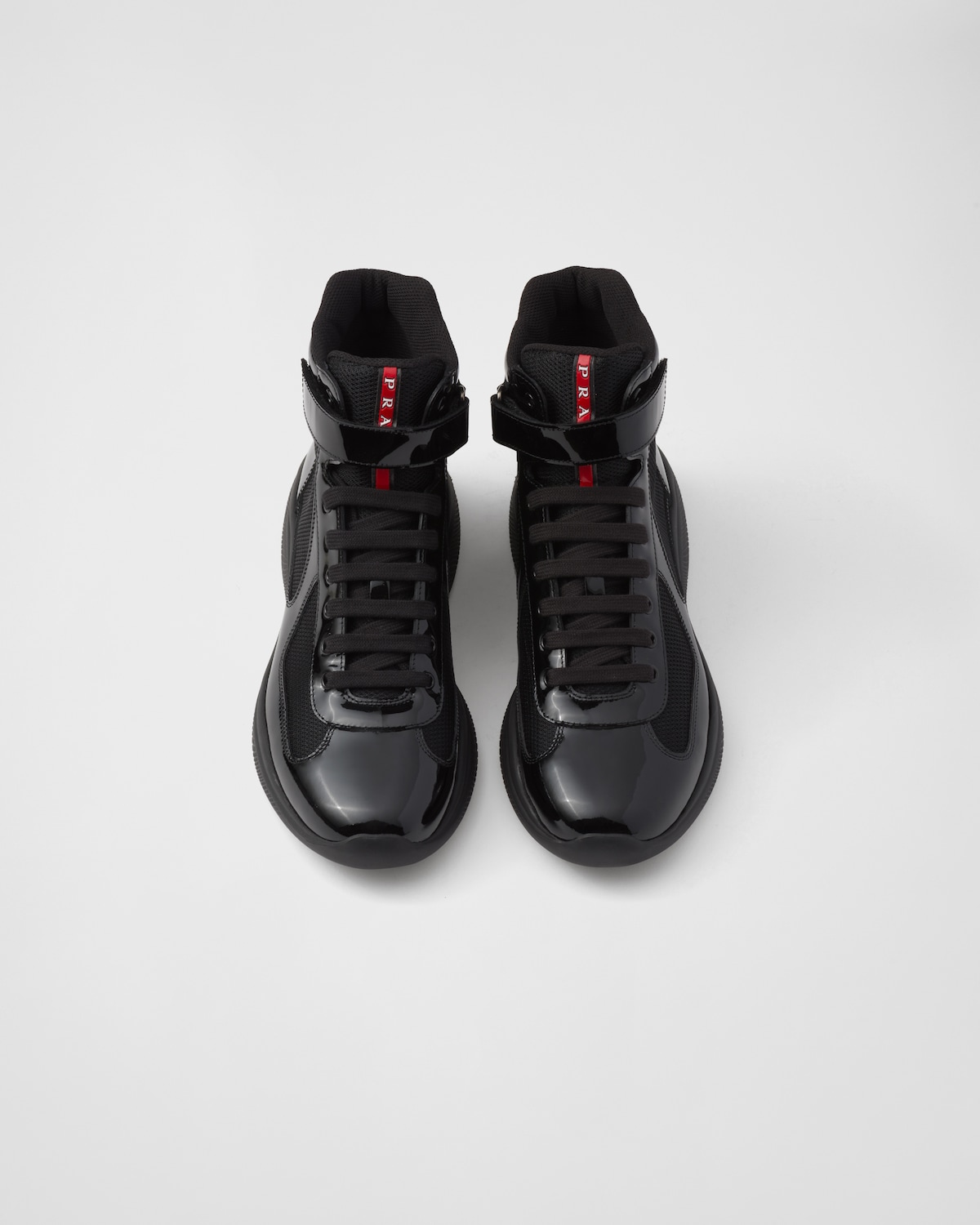 Black Prada America’s Cup High-top Sneakers | PRADA
