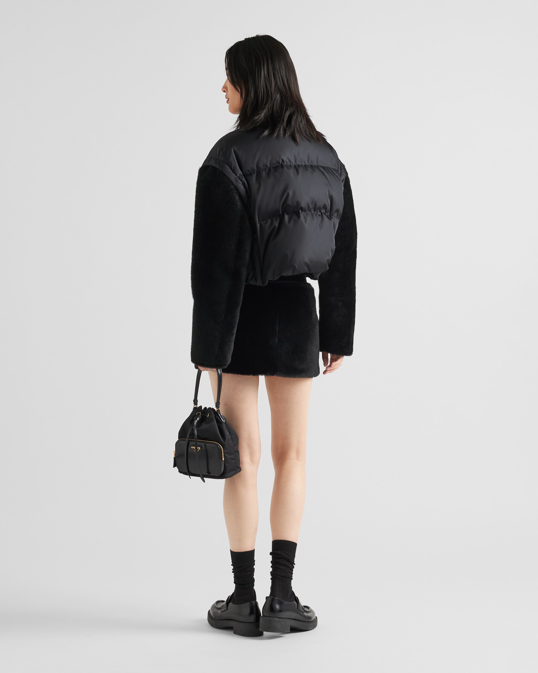 Black Shearling Skirt | PRADA