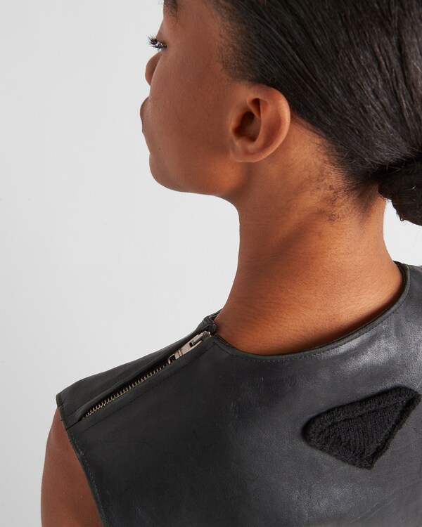 Black Leather Dress | PRADA