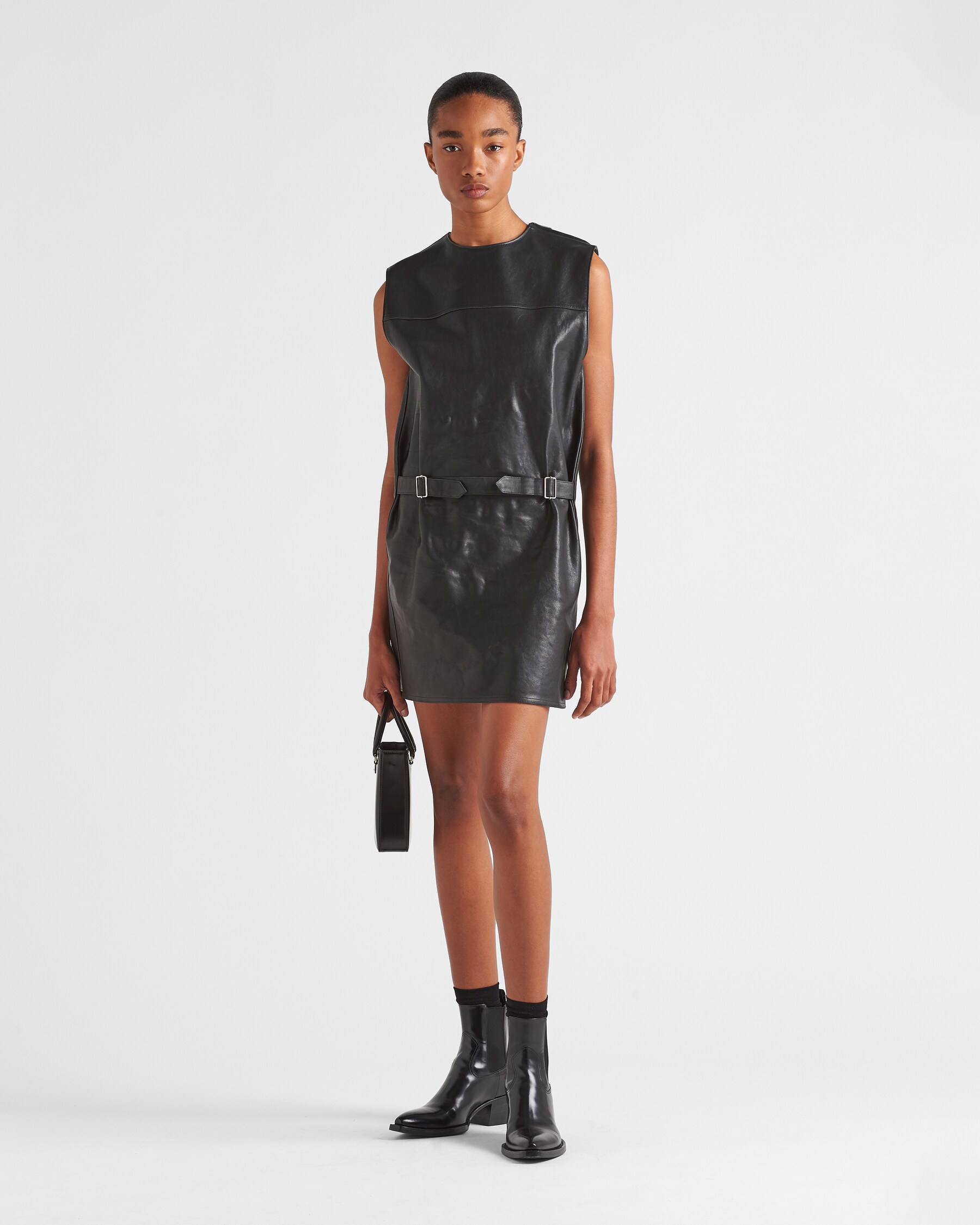 Black Leather Dress | PRADA