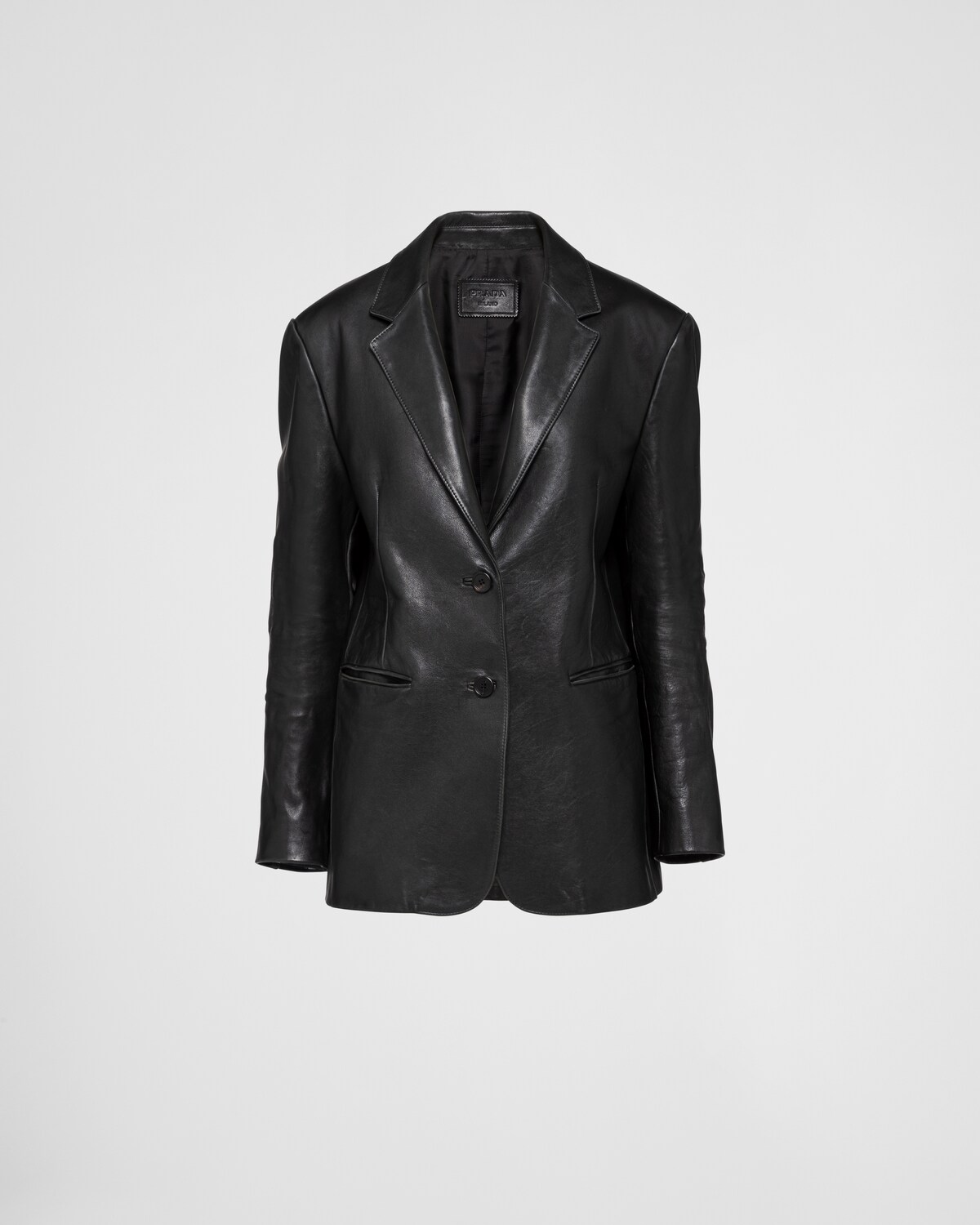 Black Leather Jacket | PRADA