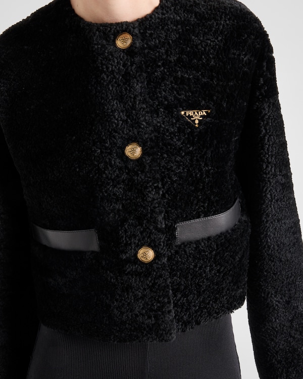 Black Shearling Jacket | PRADA