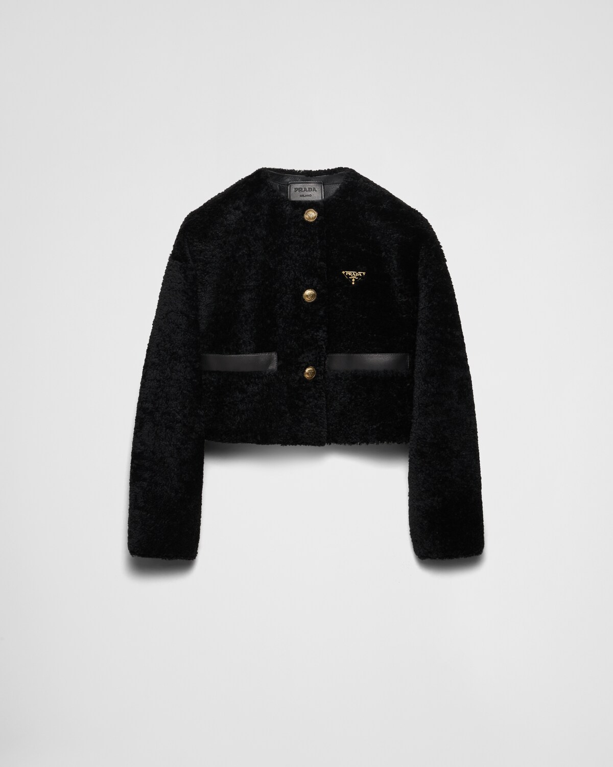 Black Shearling Jacket | PRADA