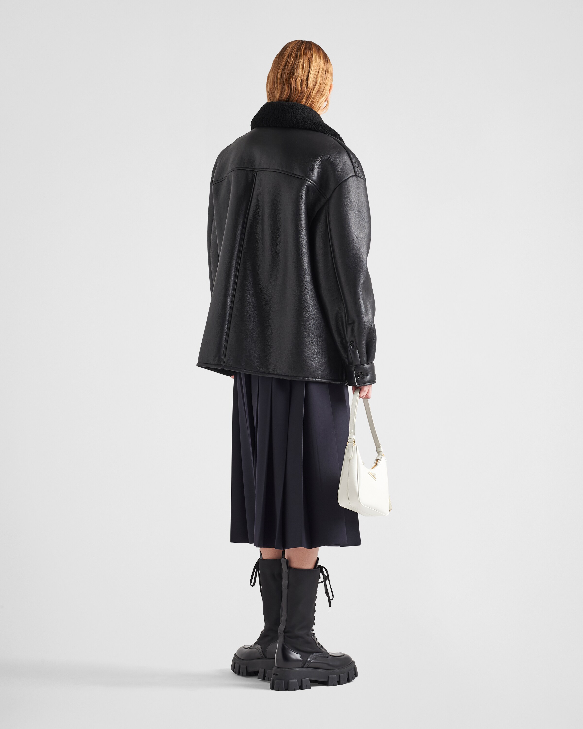 Black Shearling Jacket | PRADA