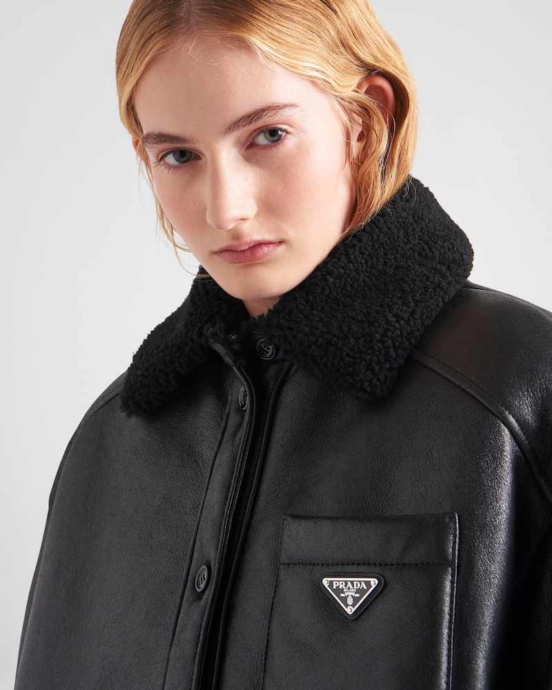 Black Shearling Jacket | PRADA