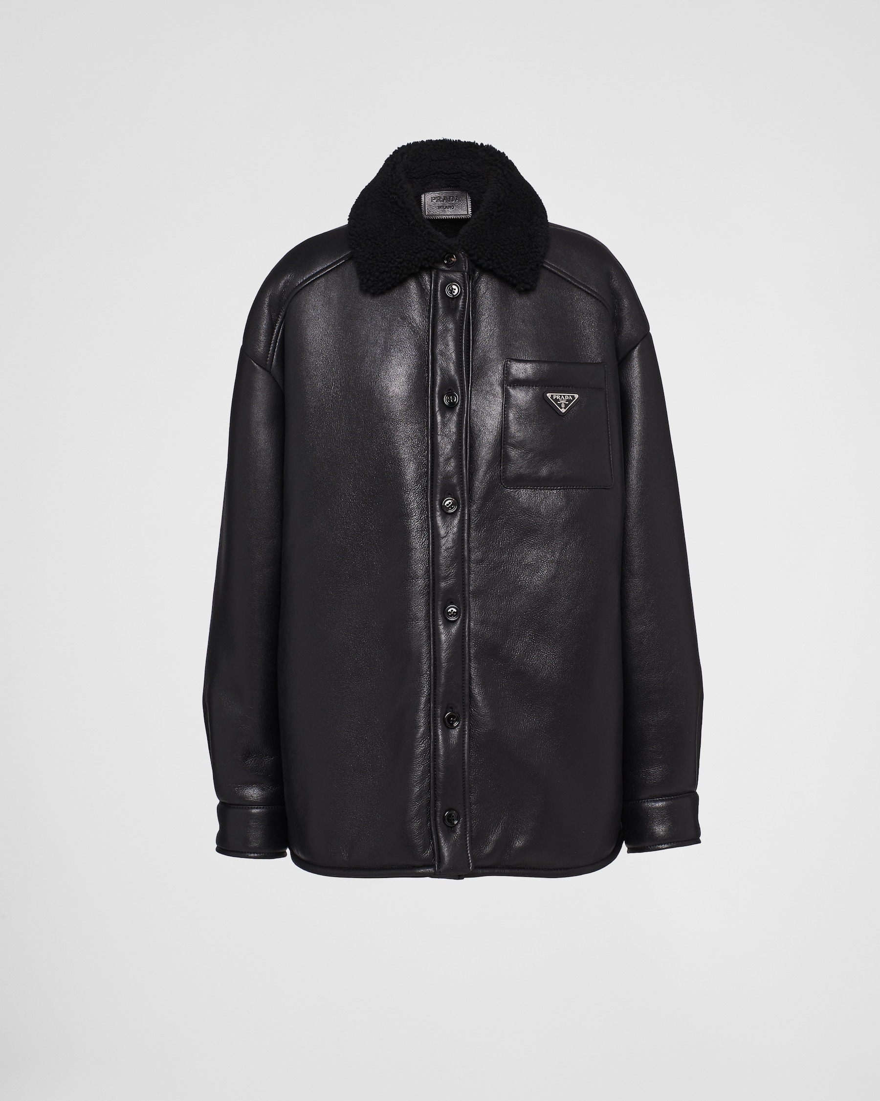 Black Shearling Jacket | PRADA