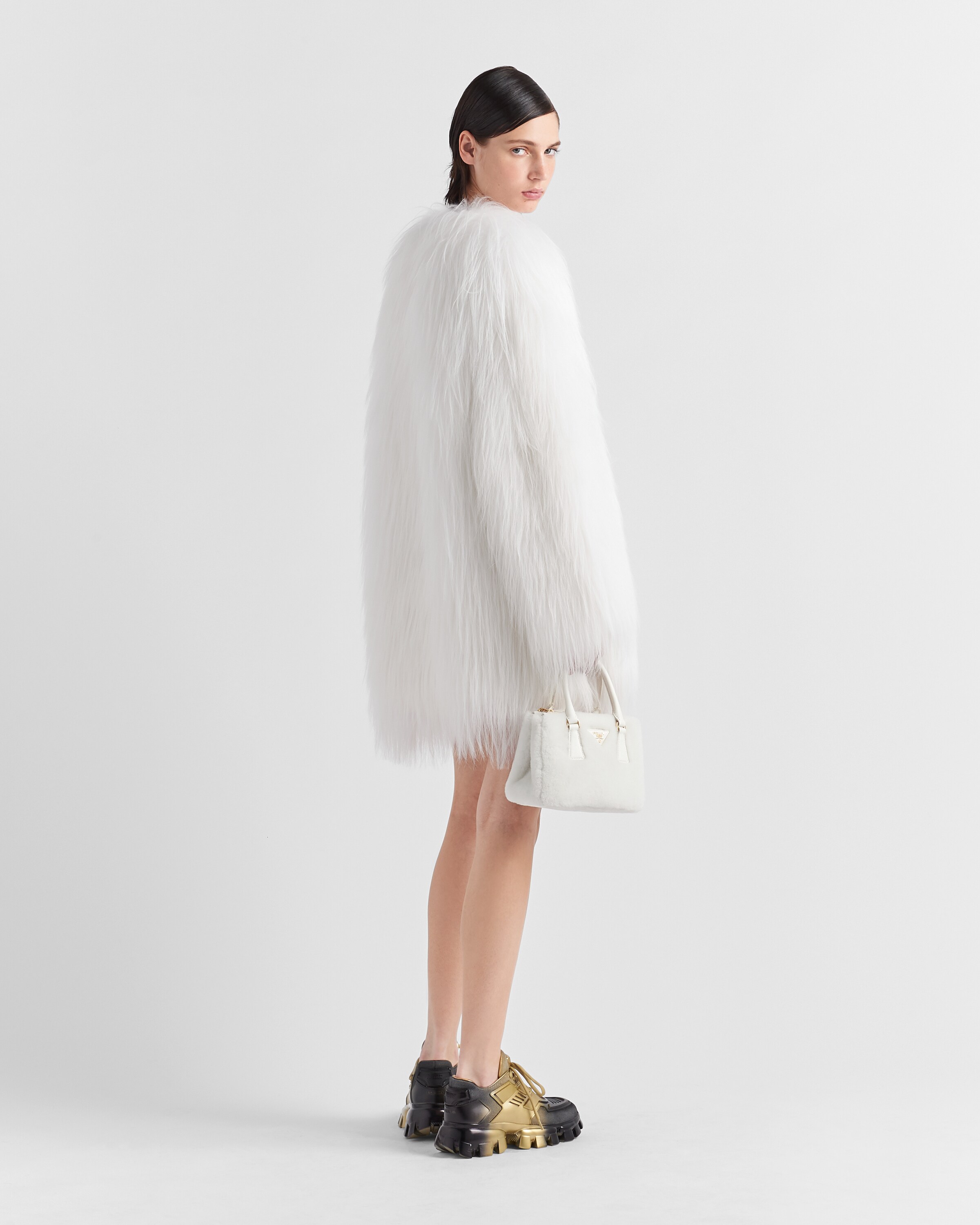 White Kidassia caban jacket | Prada