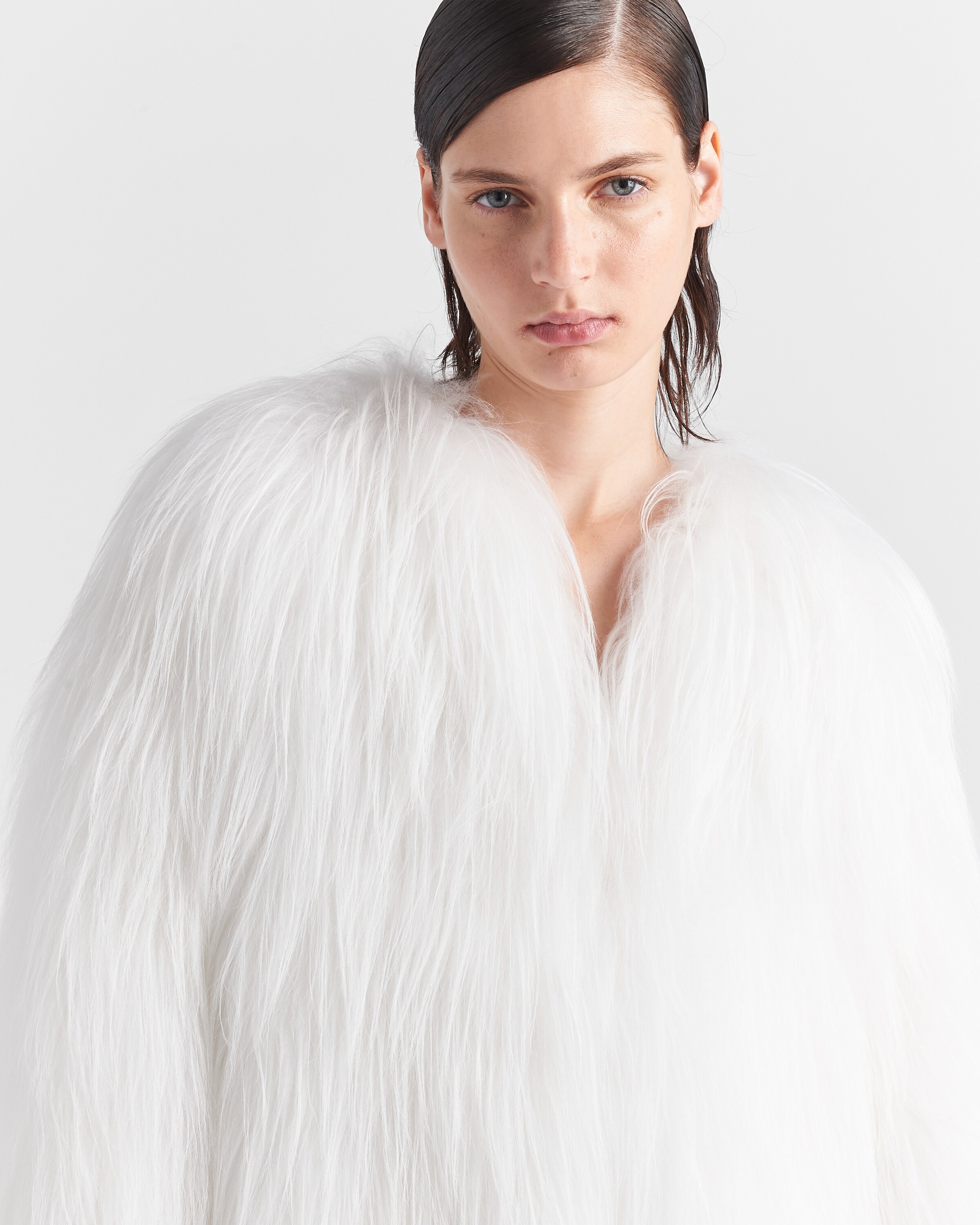 White Kidassia caban jacket | Prada