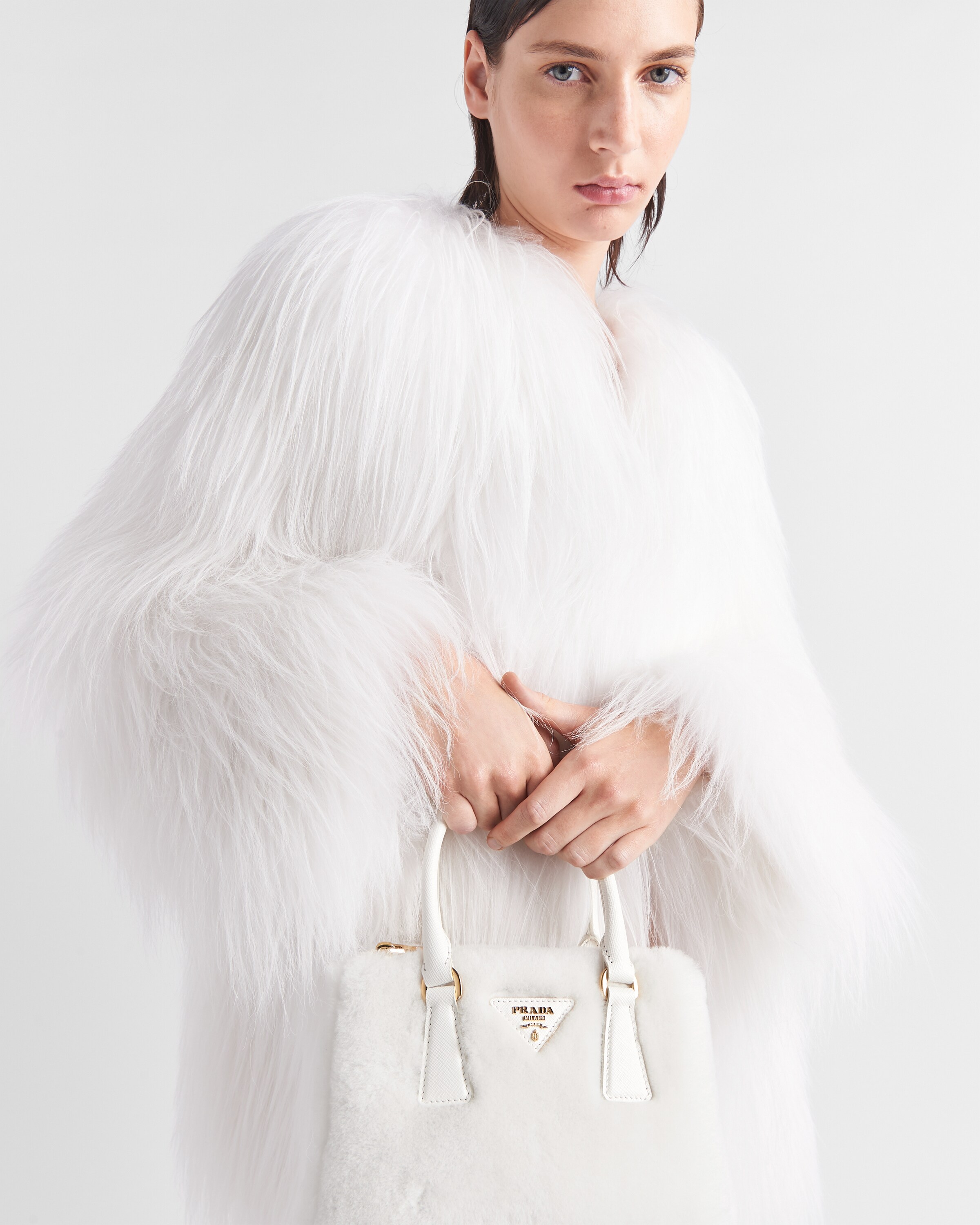 White Kidassia Caban Jacket | PRADA