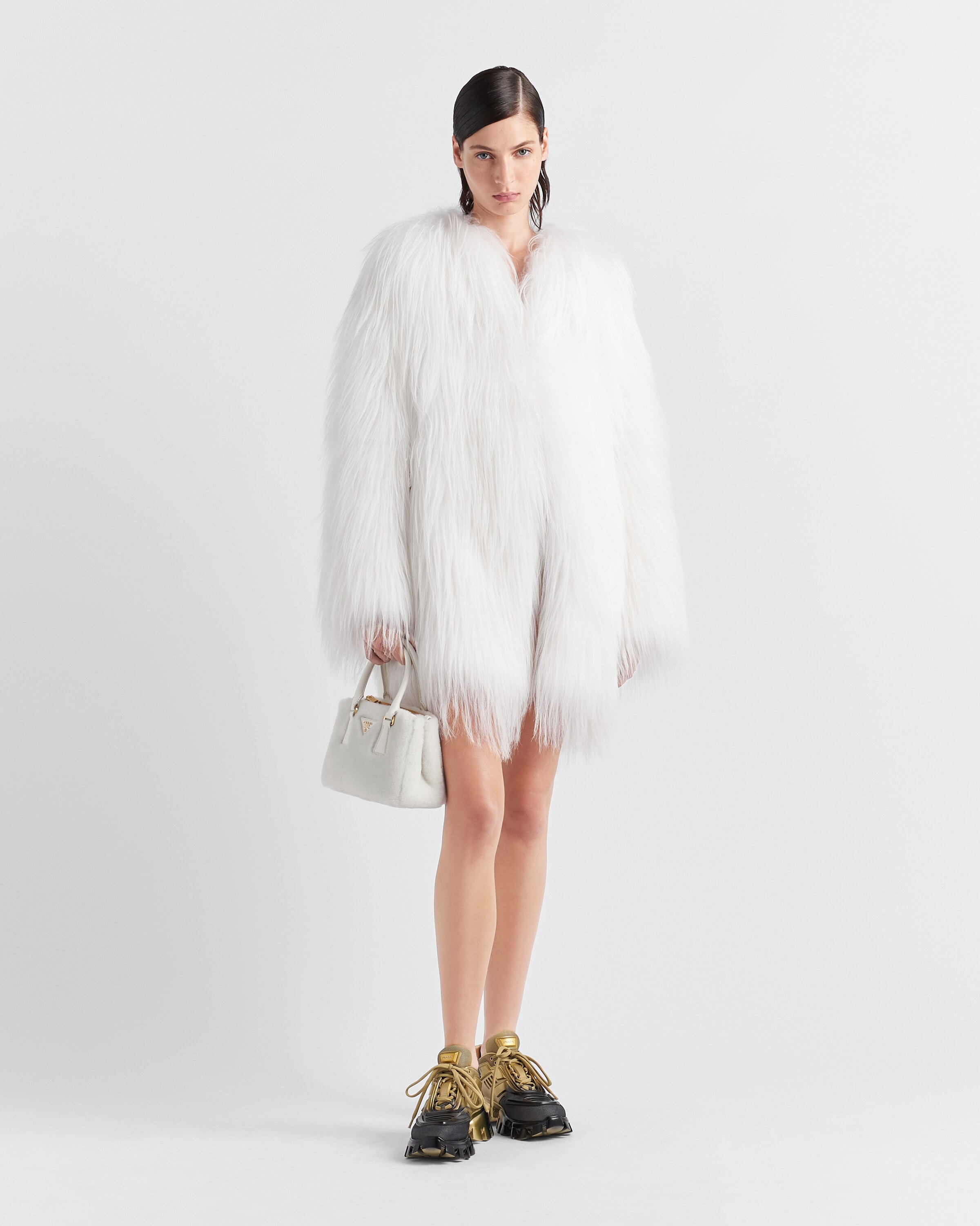 White Kidassia caban jacket | Prada