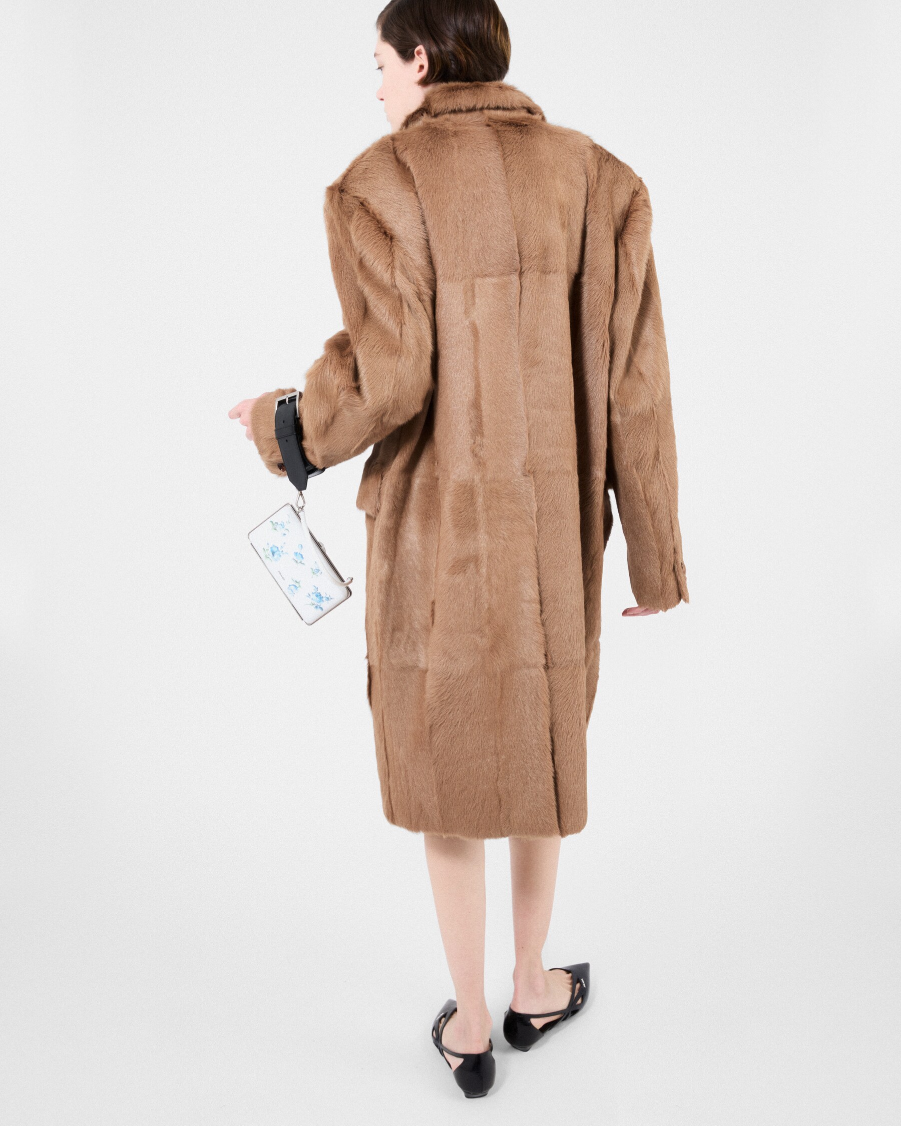 Cork Beige Leather Coat | PRADA
