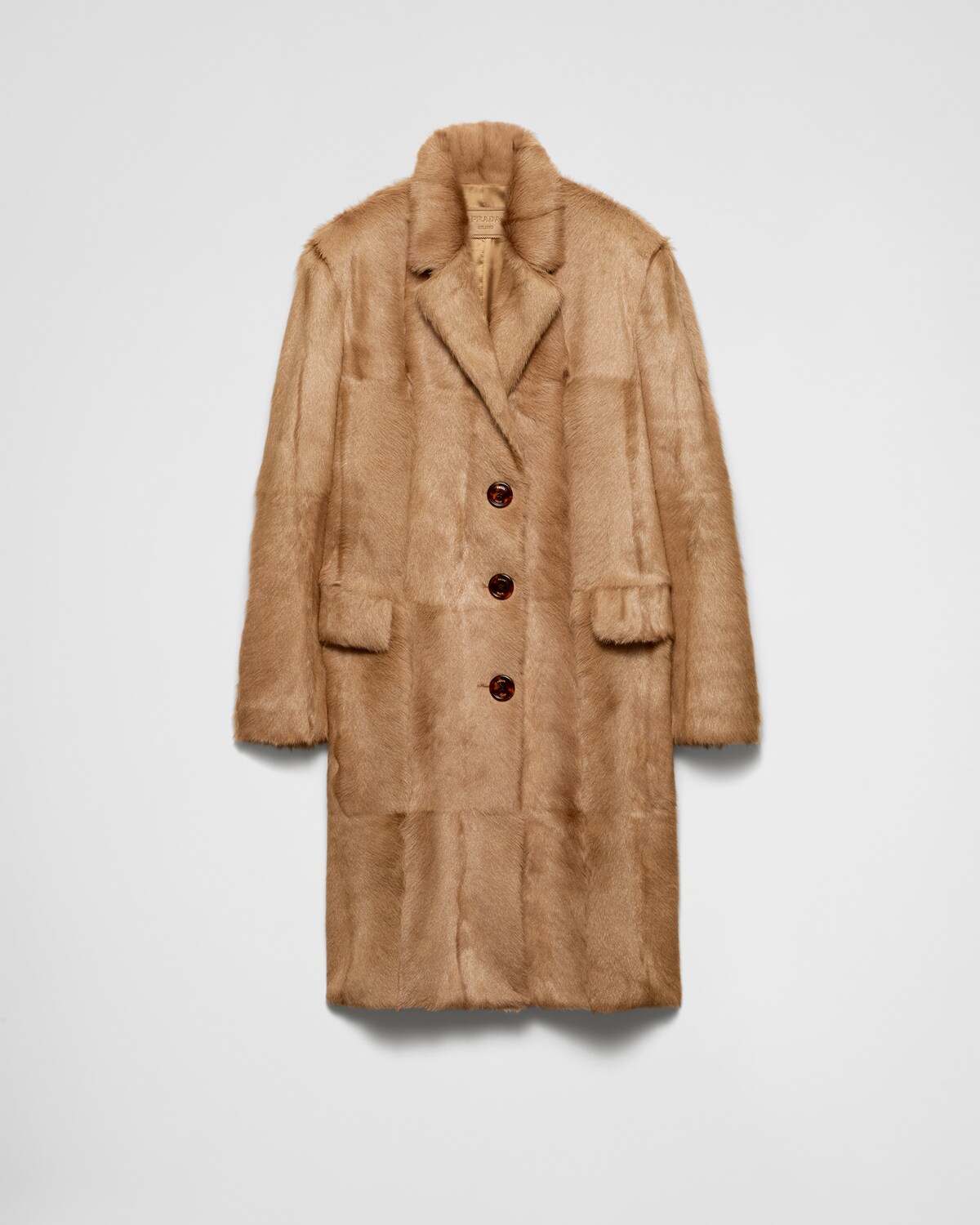 Cork Beige Leather Coat | PRADA