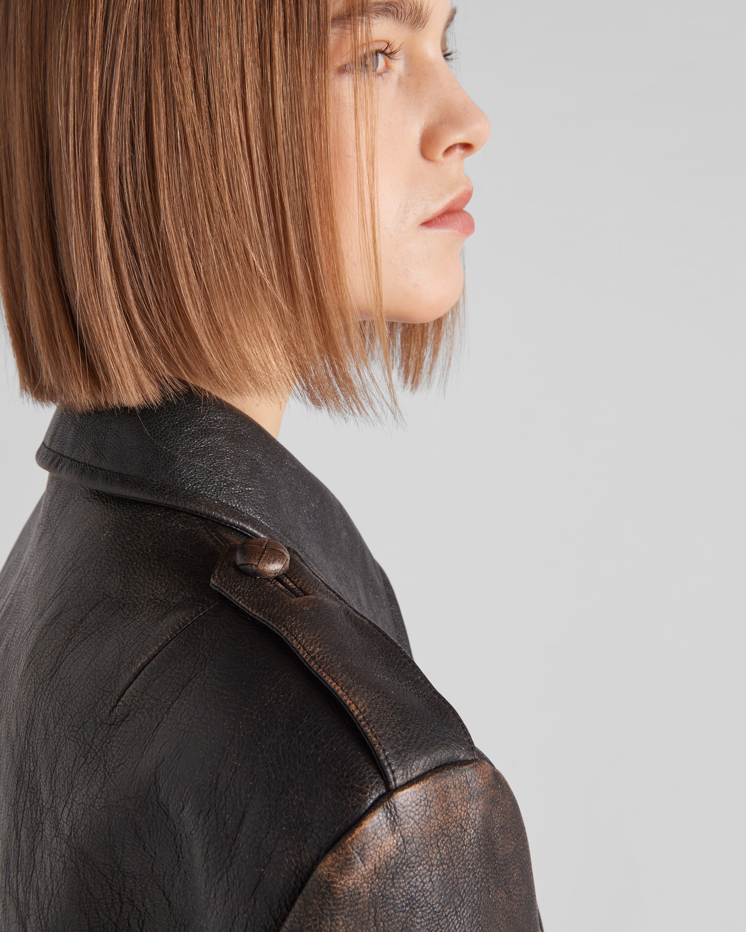 Black Leather jacket | Prada