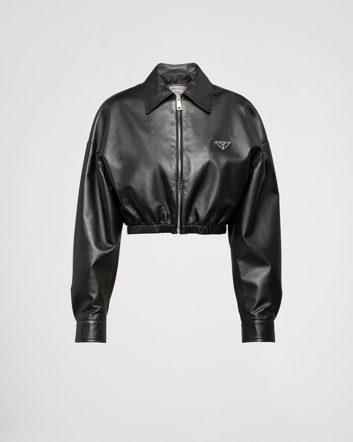 Black Leather Jacket | PRADA