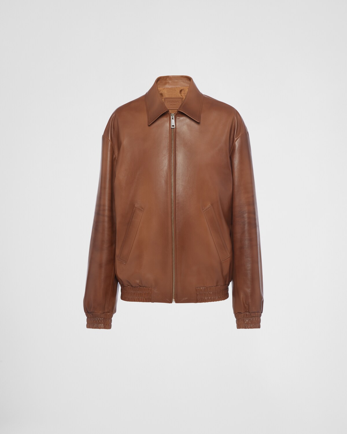 Caramel Nappa Leather Jacket | PRADA
