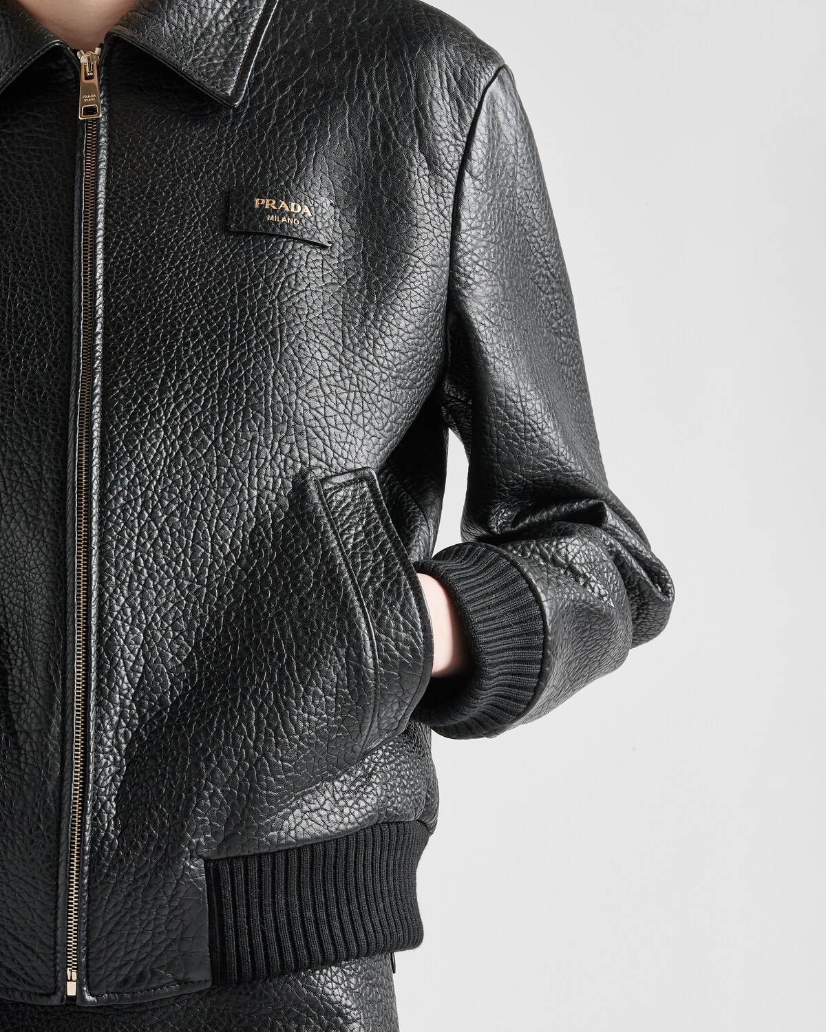 Black Nappa Leather Jacket | PRADA
