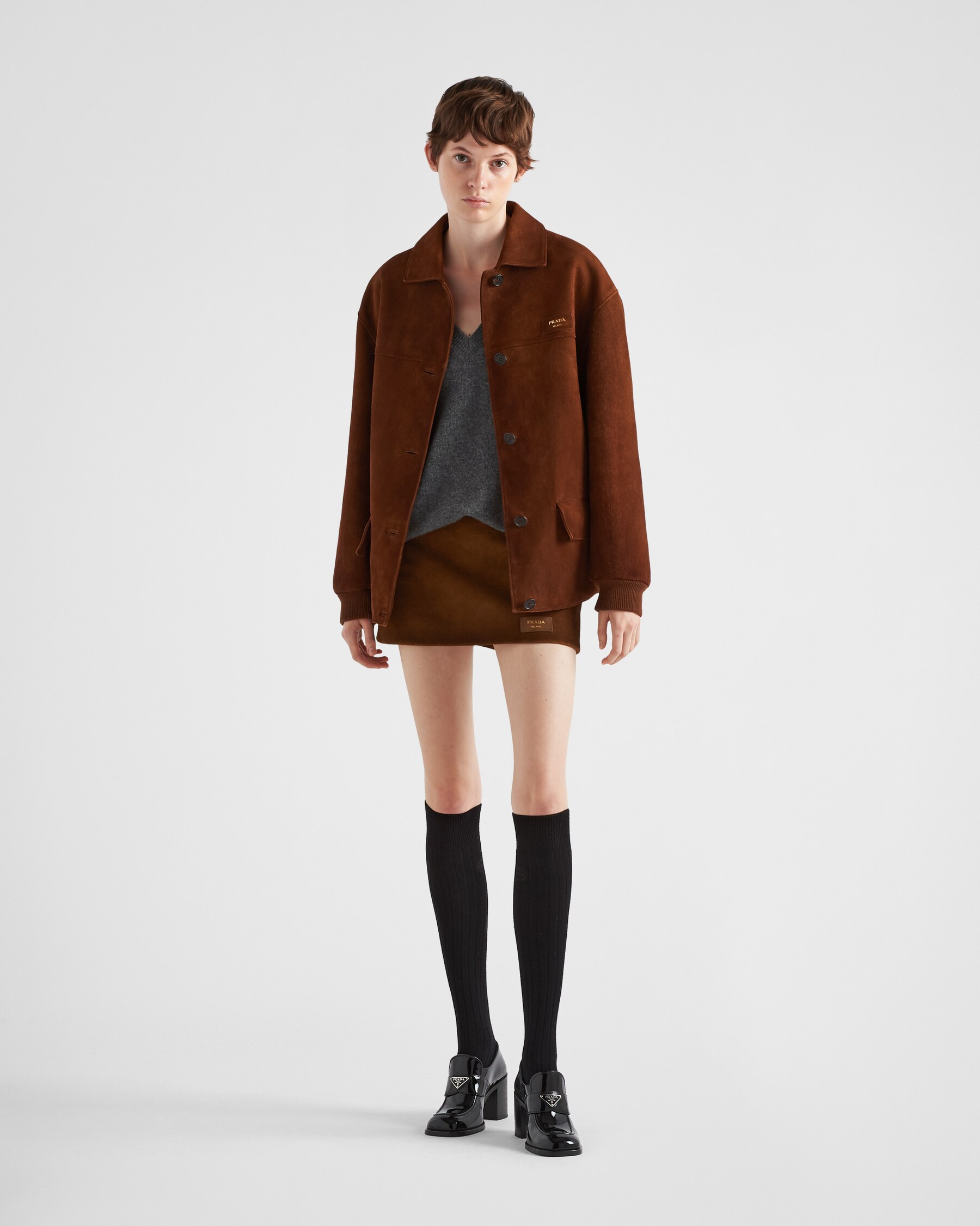 Oak Suede Jacket | PRADA