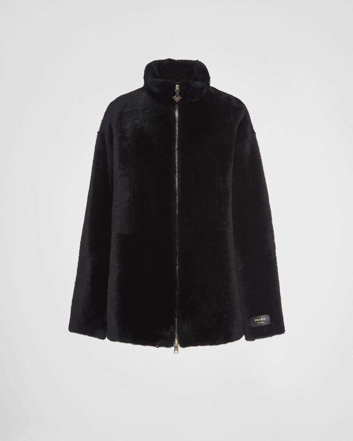 Black Shearling Fur Jacket | PRADA