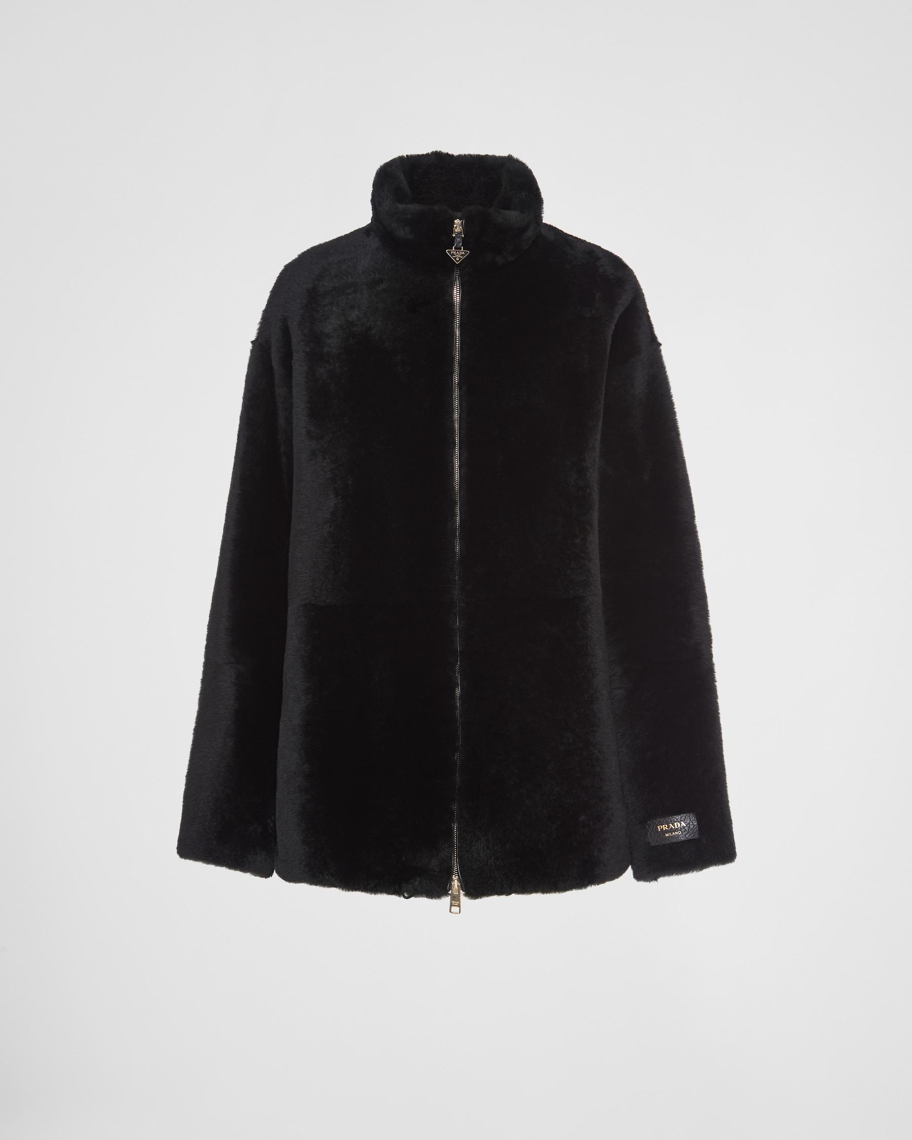 Black Shearling Fur Jacket | PRADA
