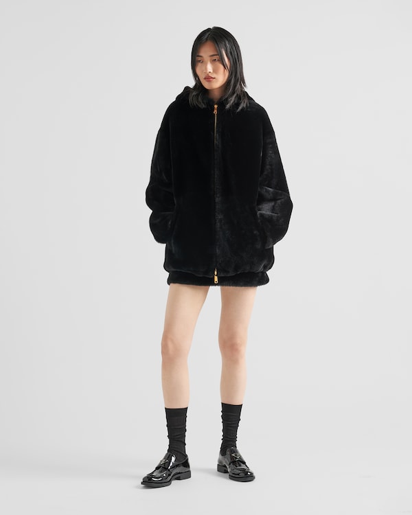 Black Shearling Jacket | PRADA