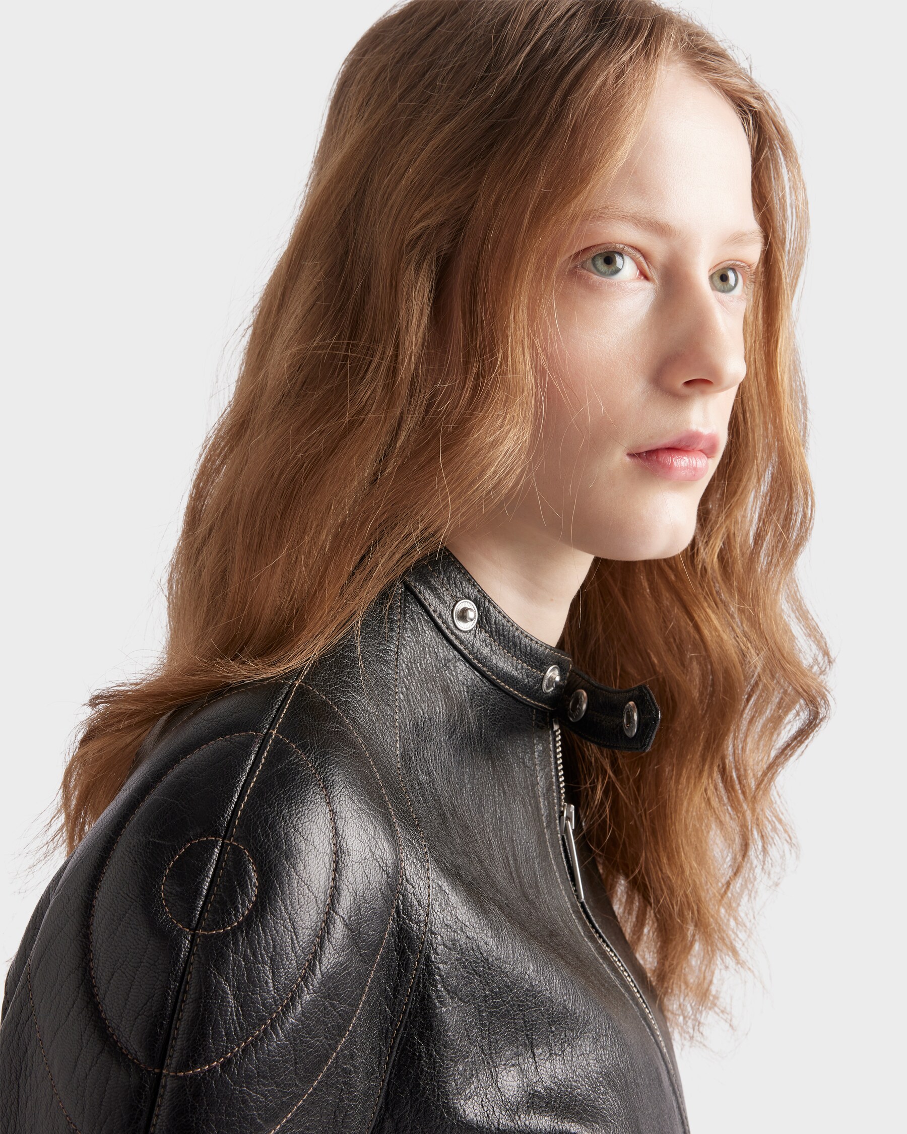Black Leather Jacket | PRADA