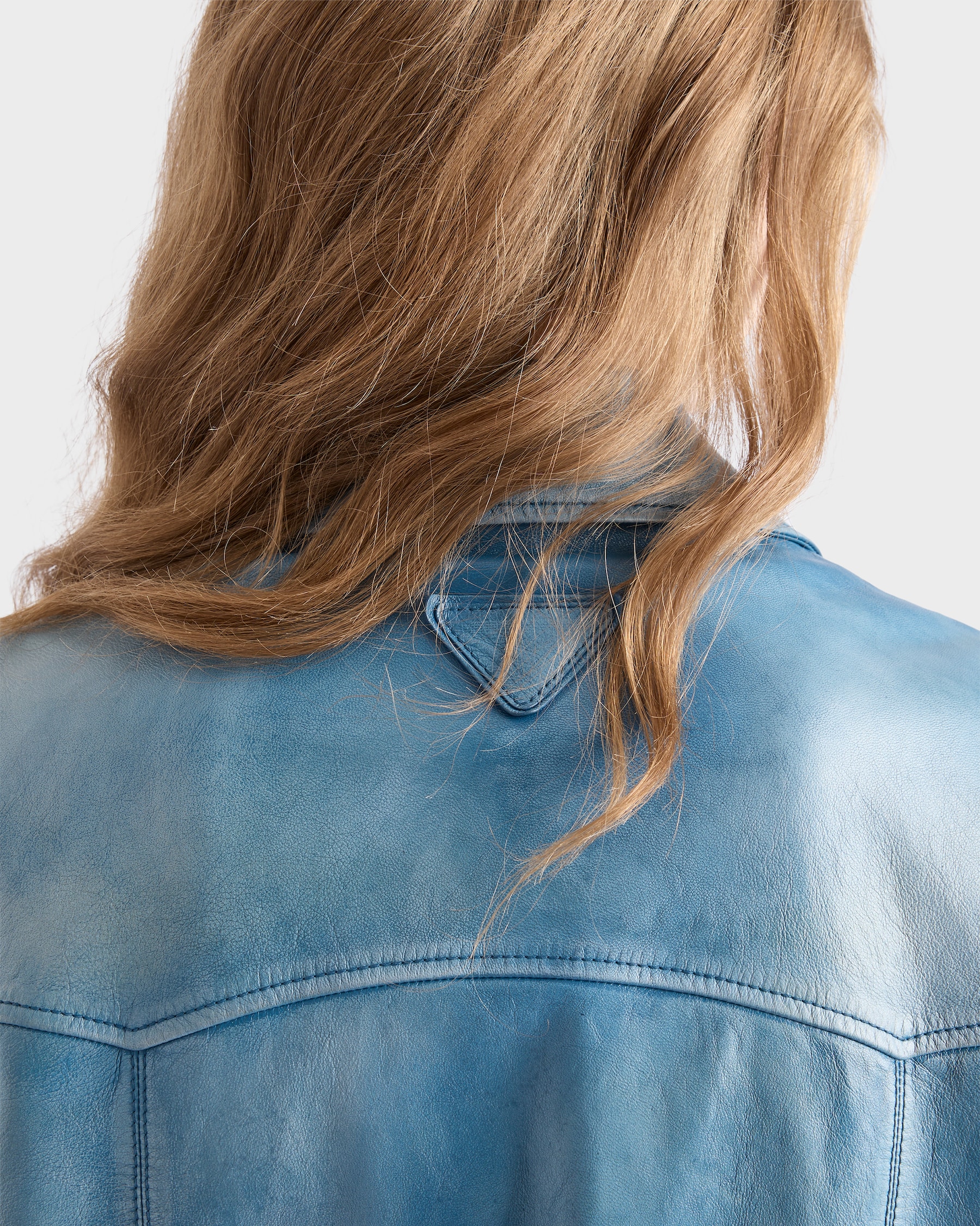 Aviator Blue Nappa Leather Jacket | PRADA