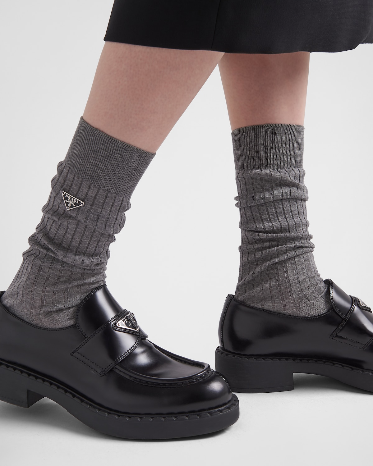 Grey Cotton Socks | PRADA