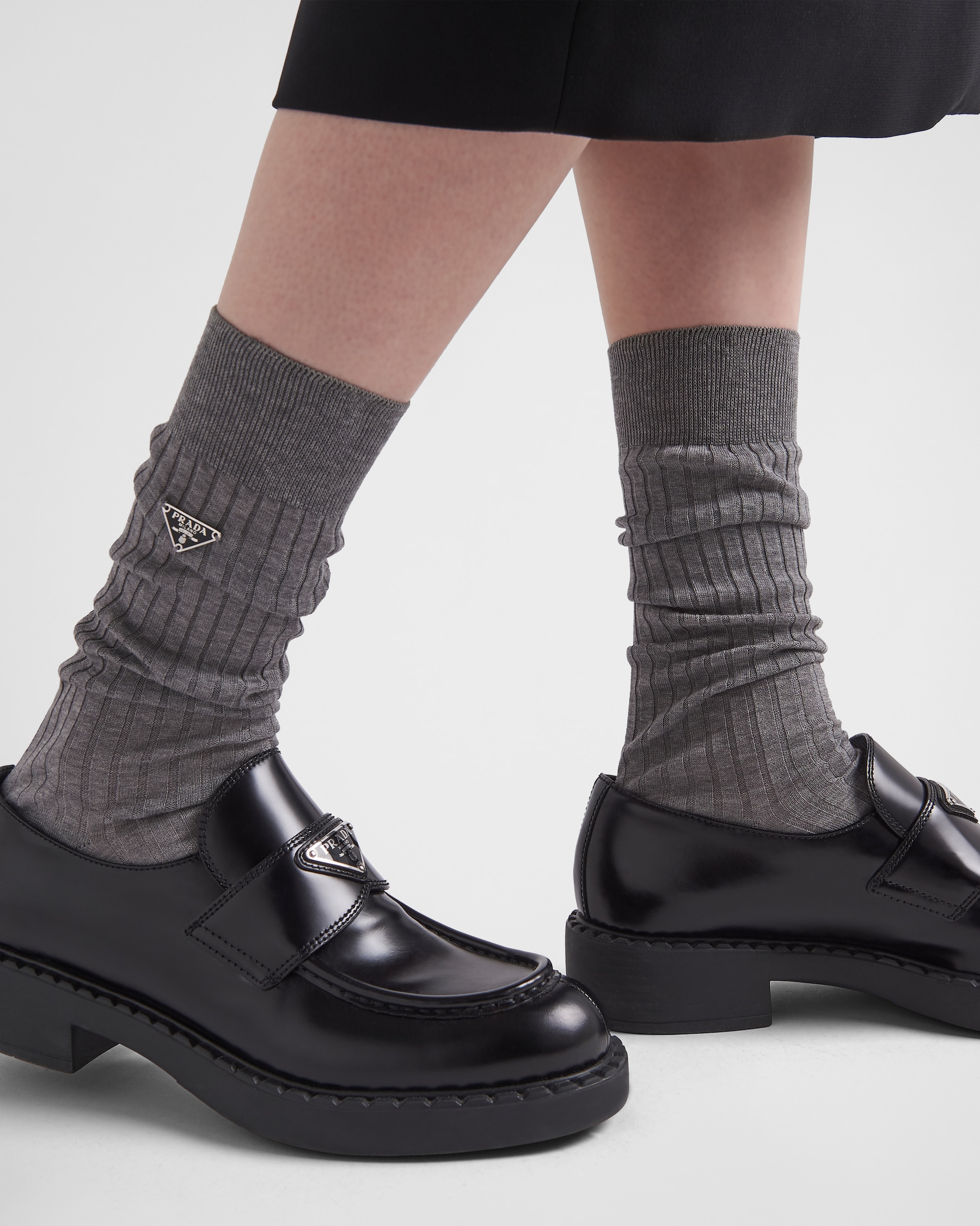Grey Cotton Socks | PRADA