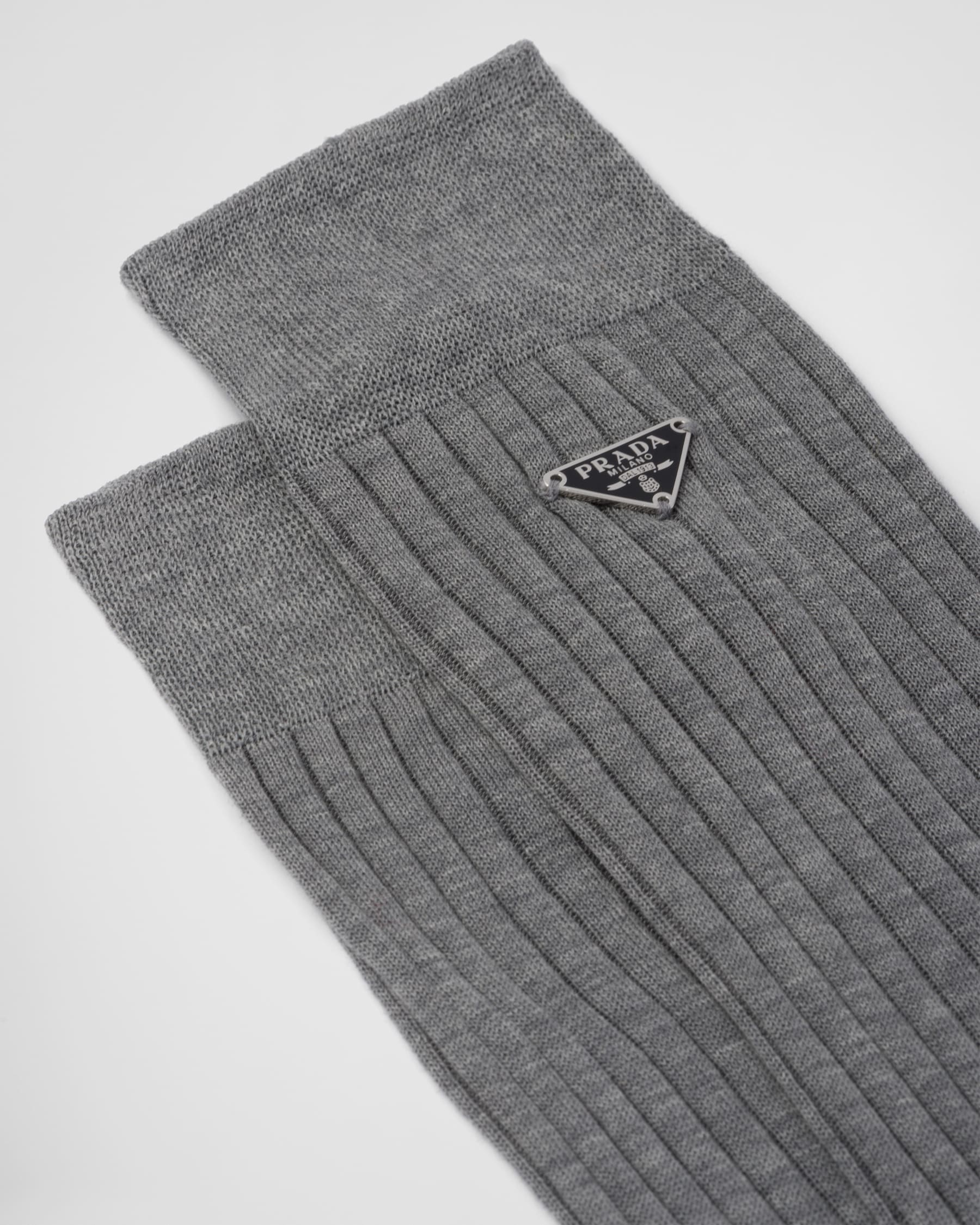 Grey Cotton Socks | PRADA