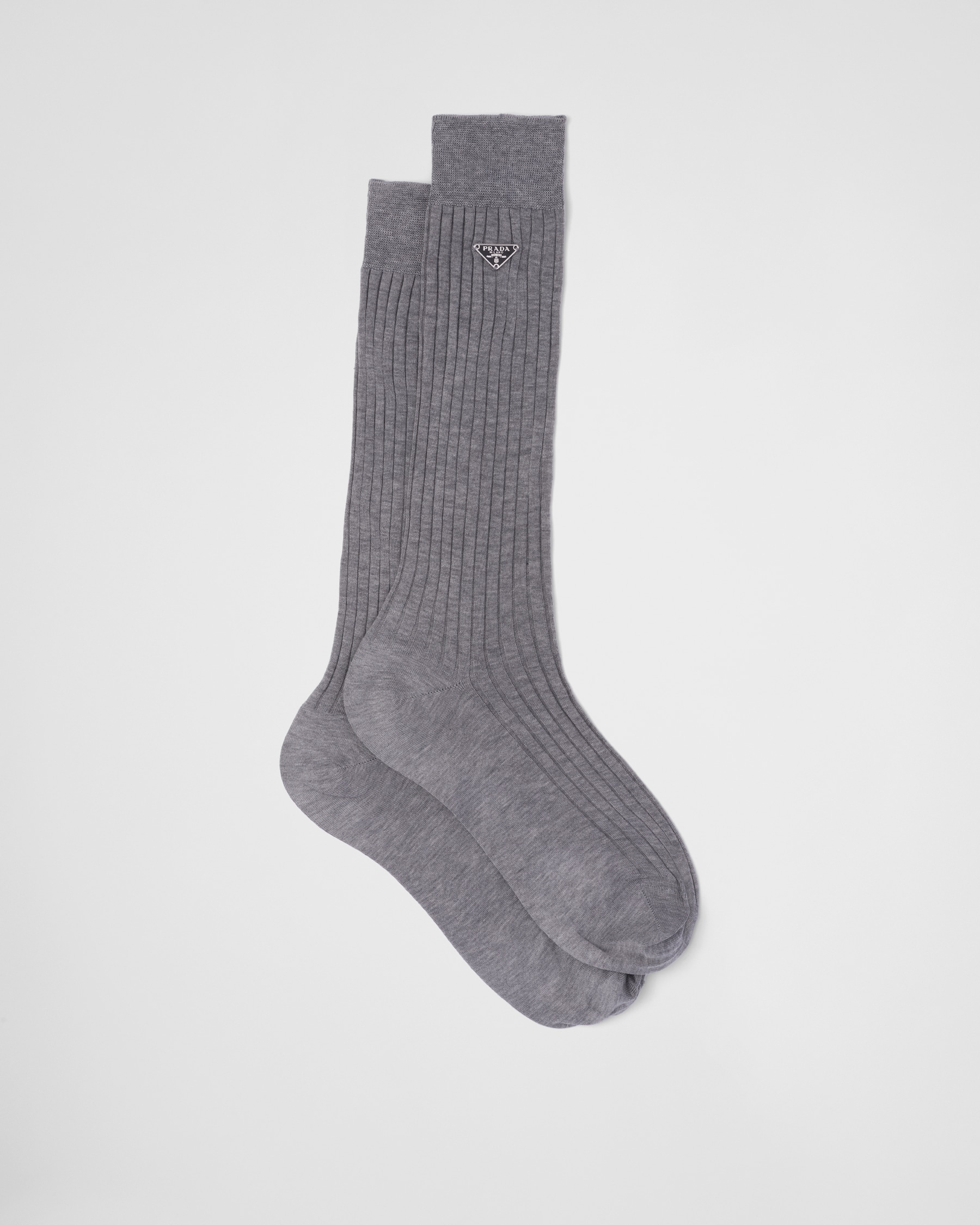 Grey Cotton Socks | PRADA