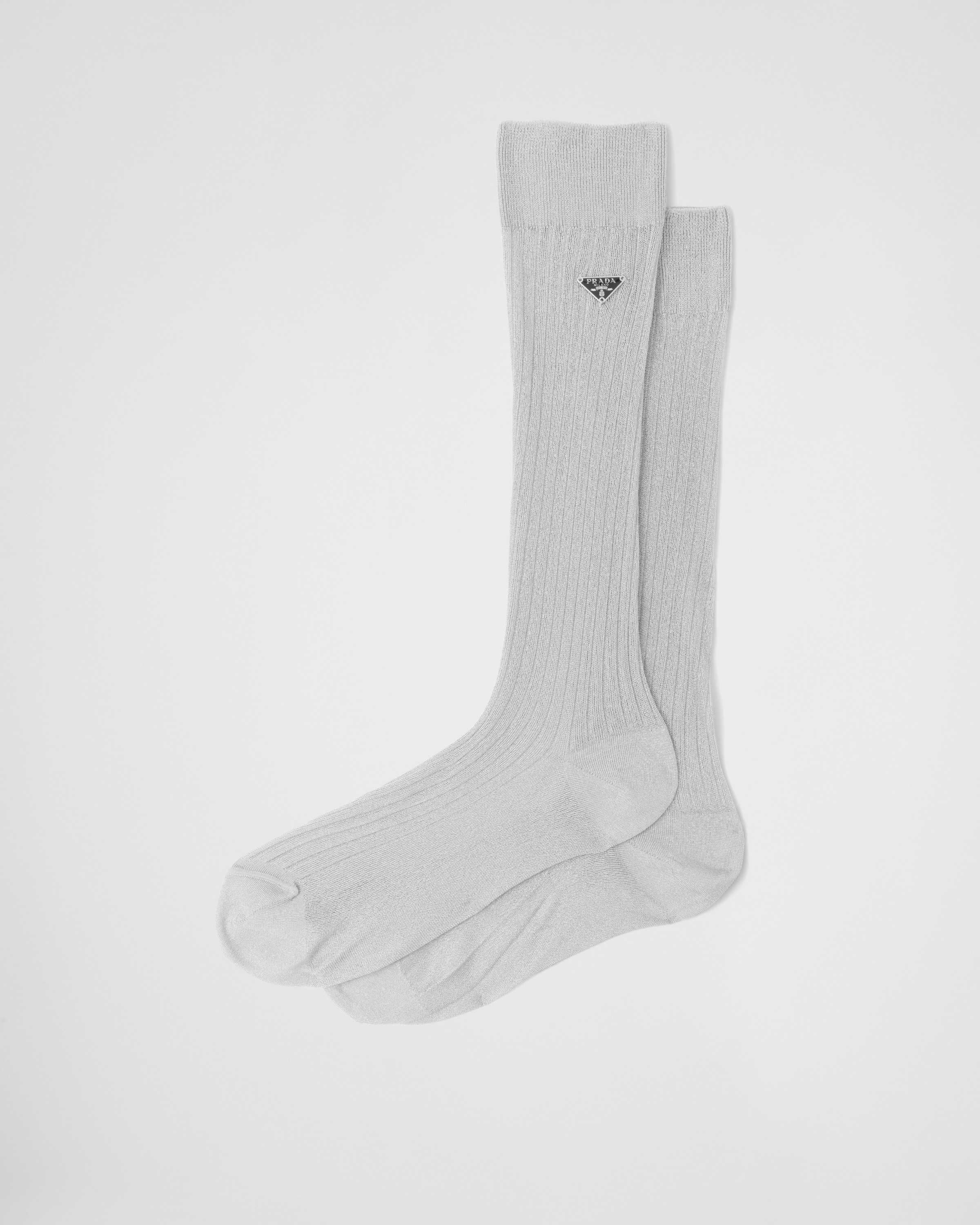Silver Lurex Socks | PRADA