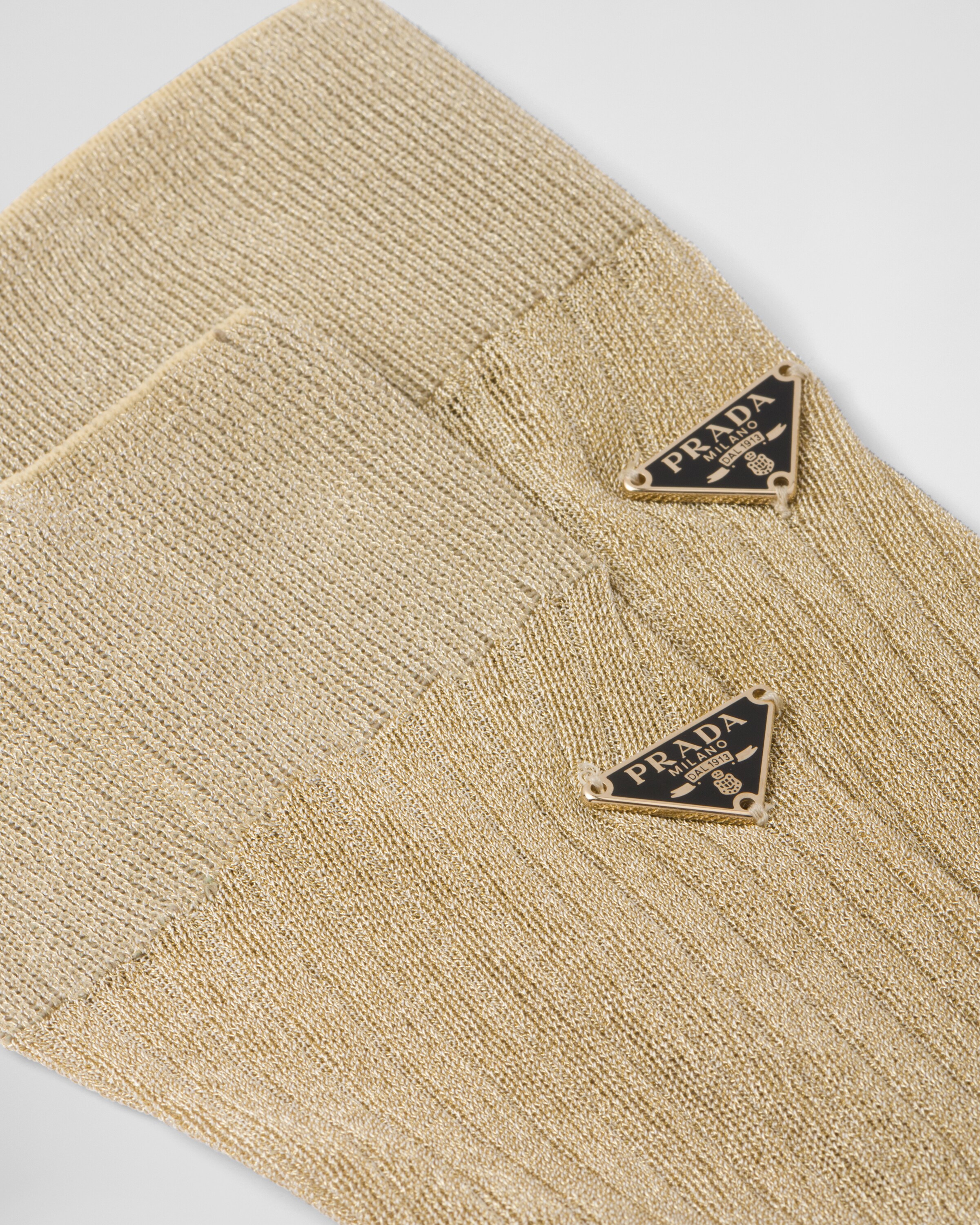 Platinum Lurex socks | Prada