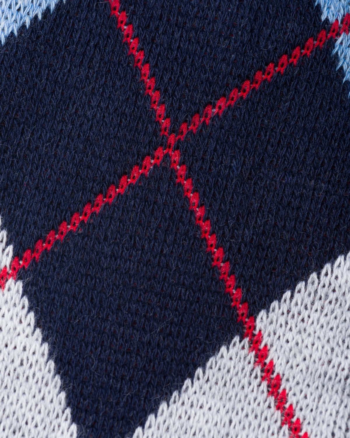 Navy Argyle Cotton Socks | PRADA